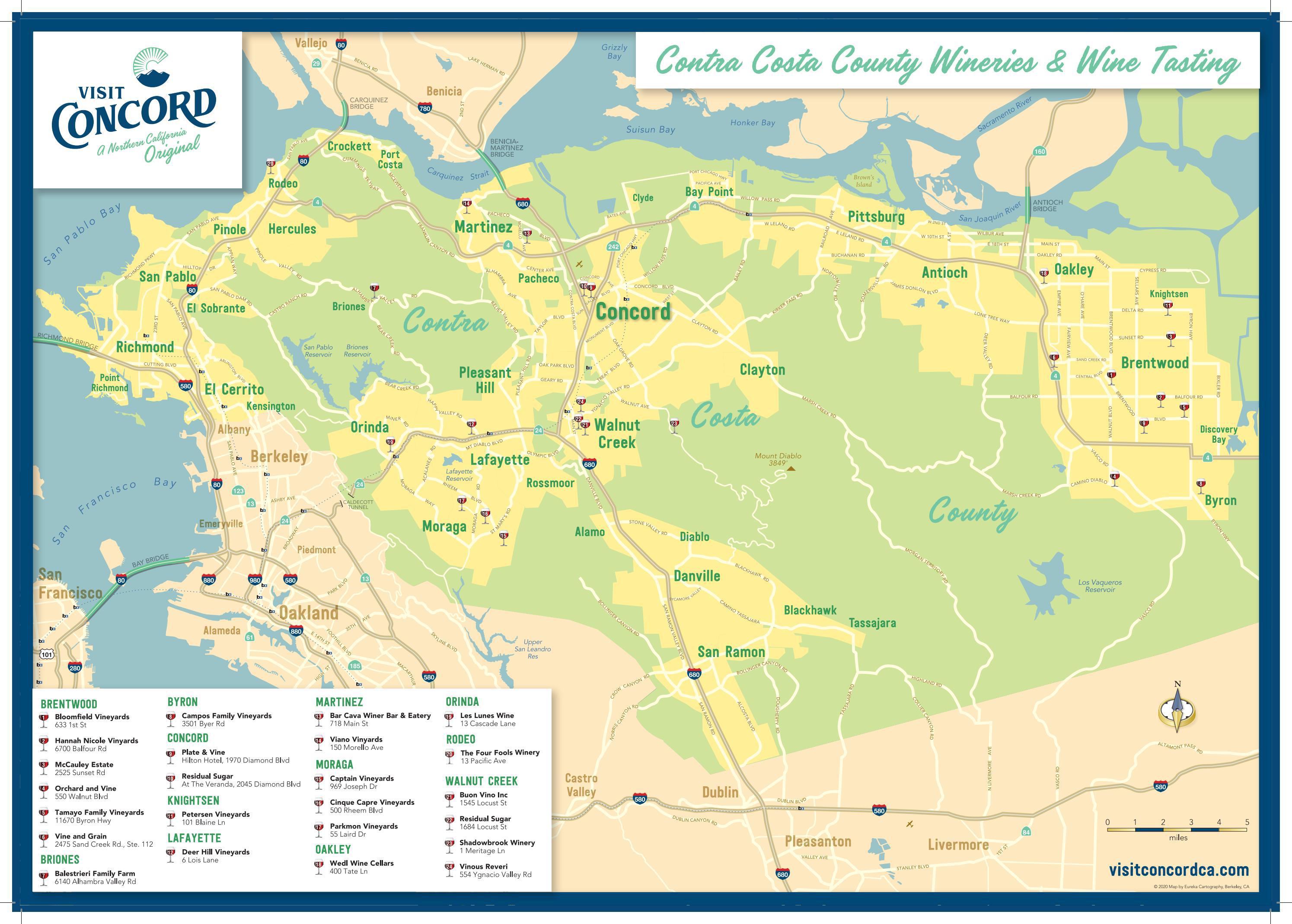 Contra Costa County Beer & Wine Map by visitconcordca - Issuu