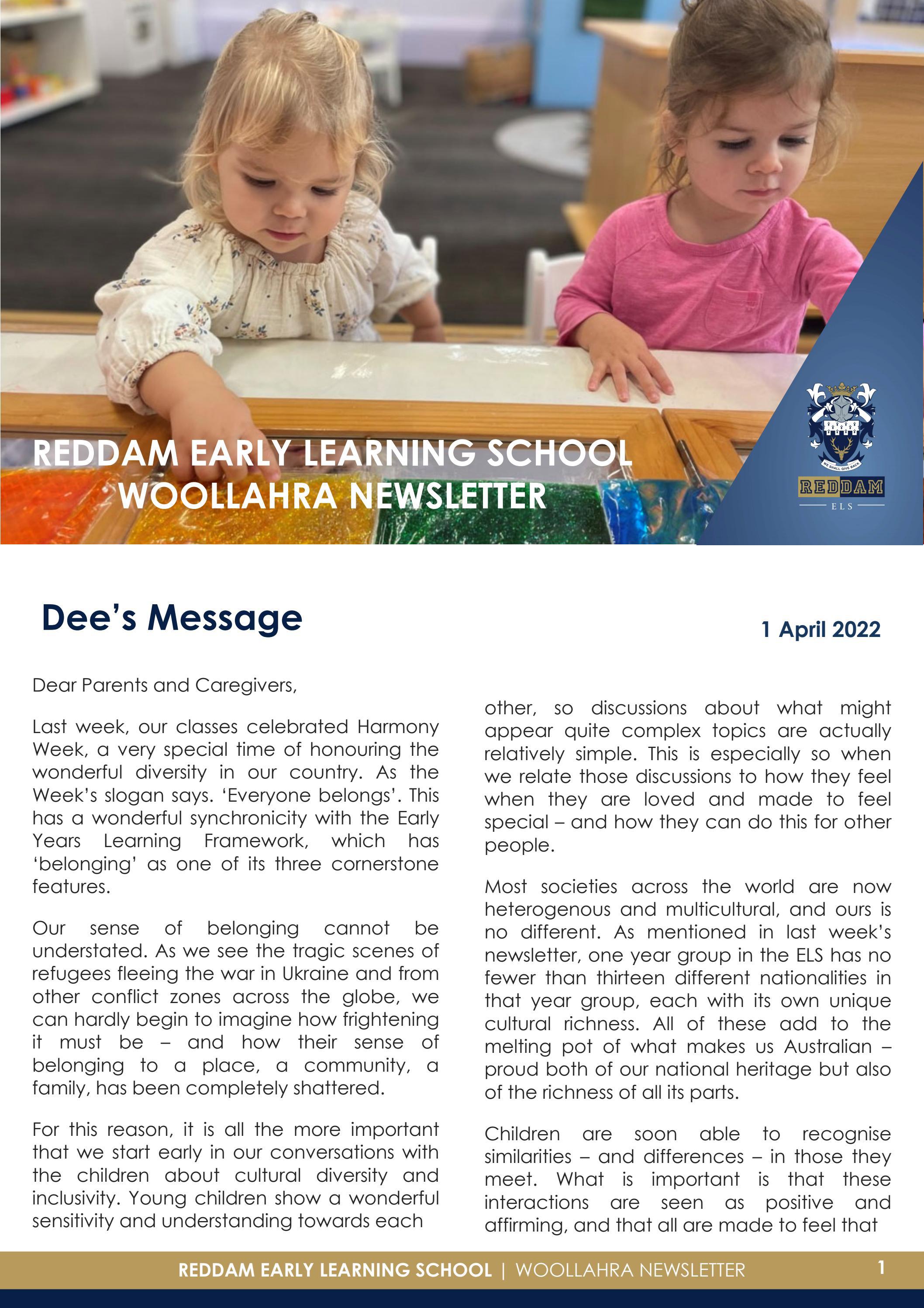 Reddam Early Learning School Newsletter Woollahra Vol 22 Issue 10 by ...
