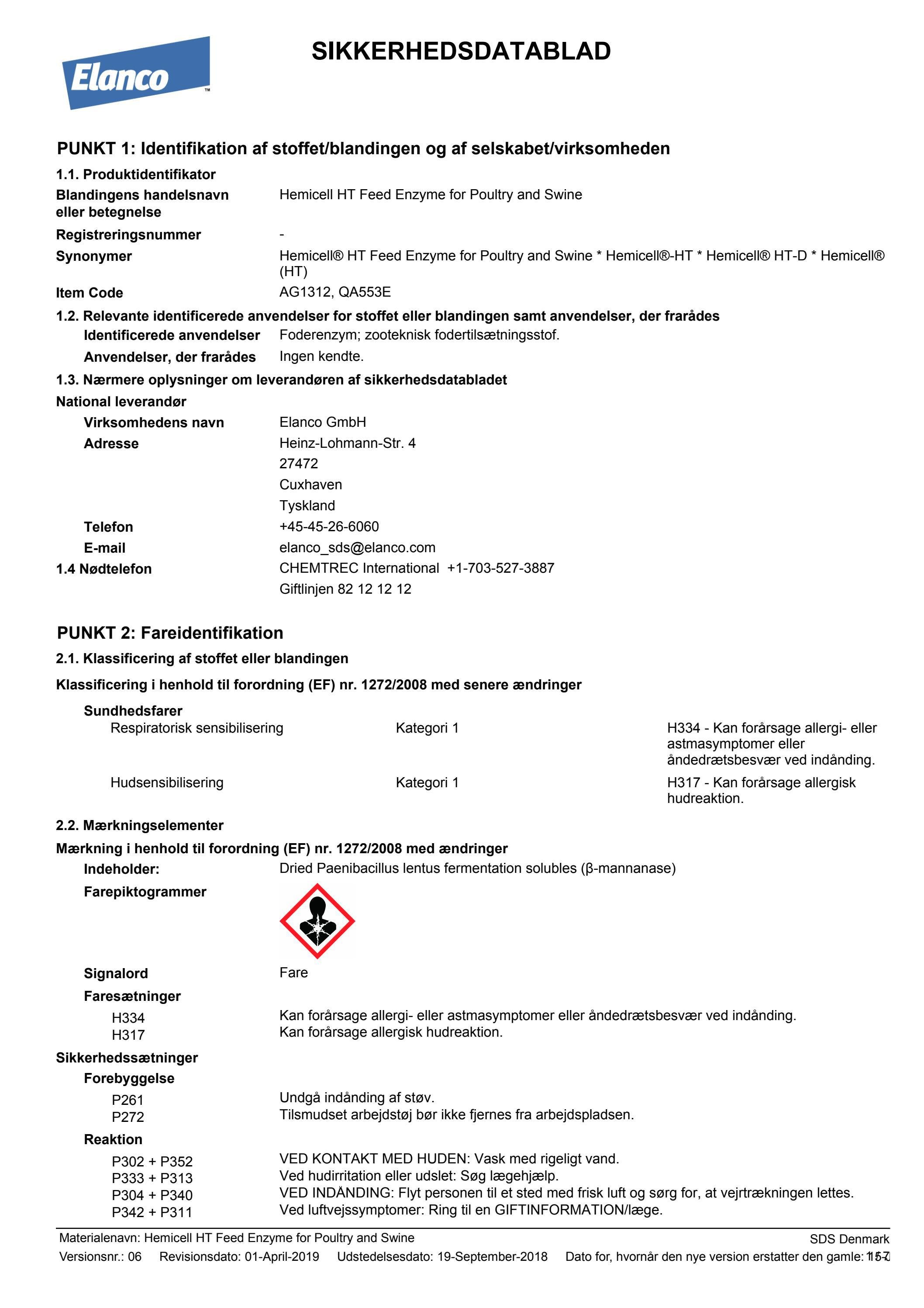 Hemicell HT SDS by Elanco_nordics - Issuu