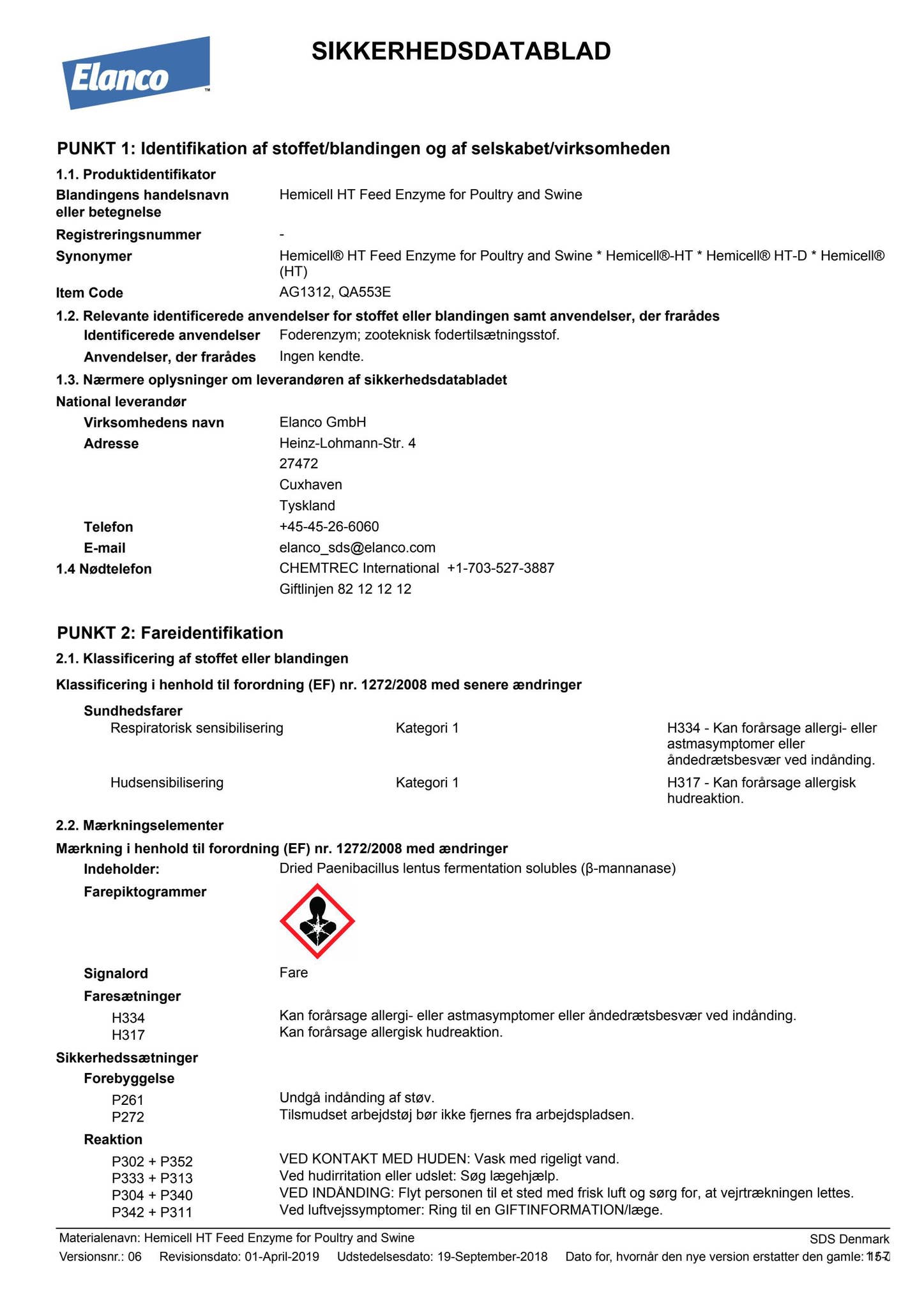 Hemicell HT SDS by Elanco_nordics - Issuu