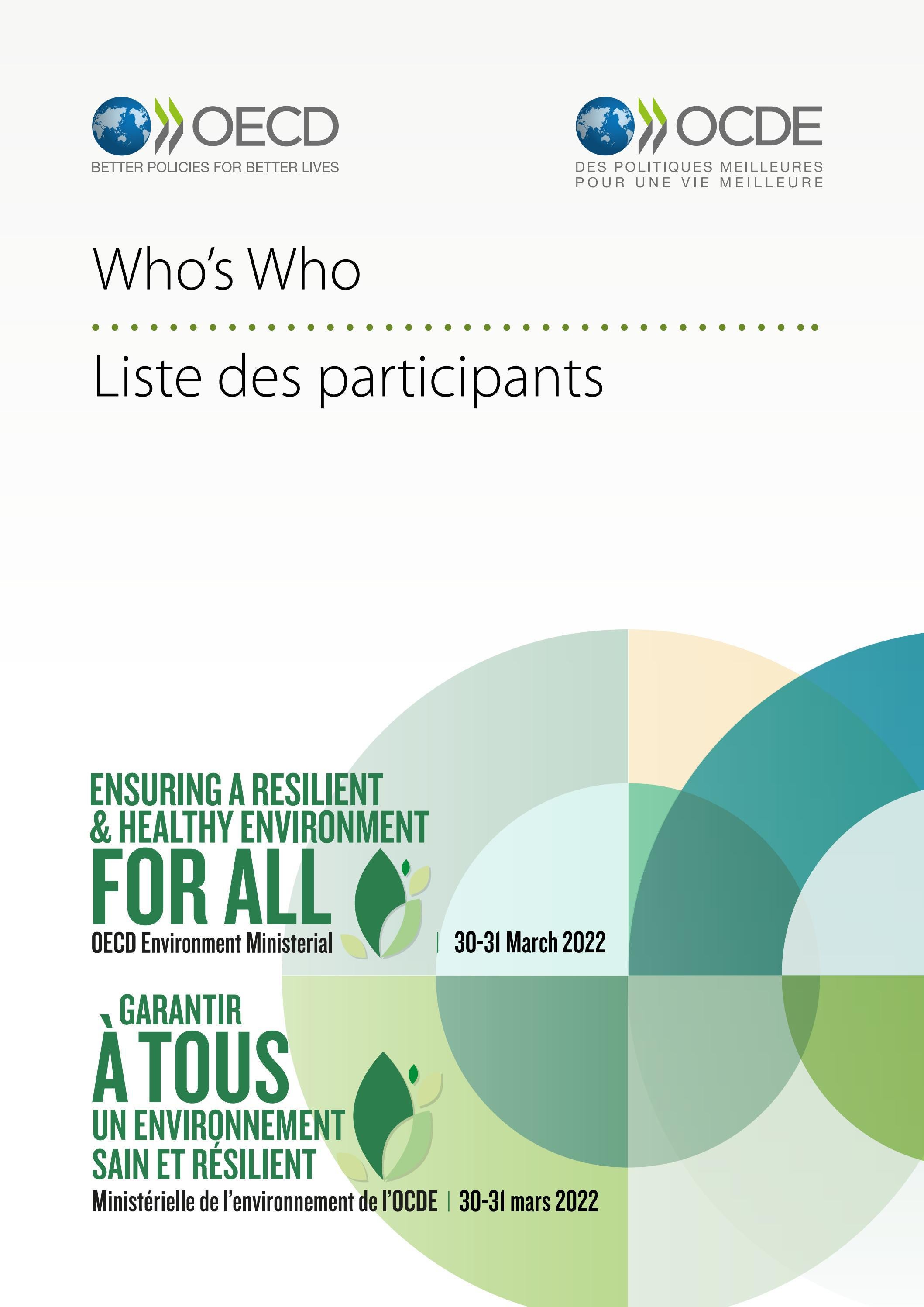 Who's Who - 2022 Environment Ministerial by OECD - Issuu