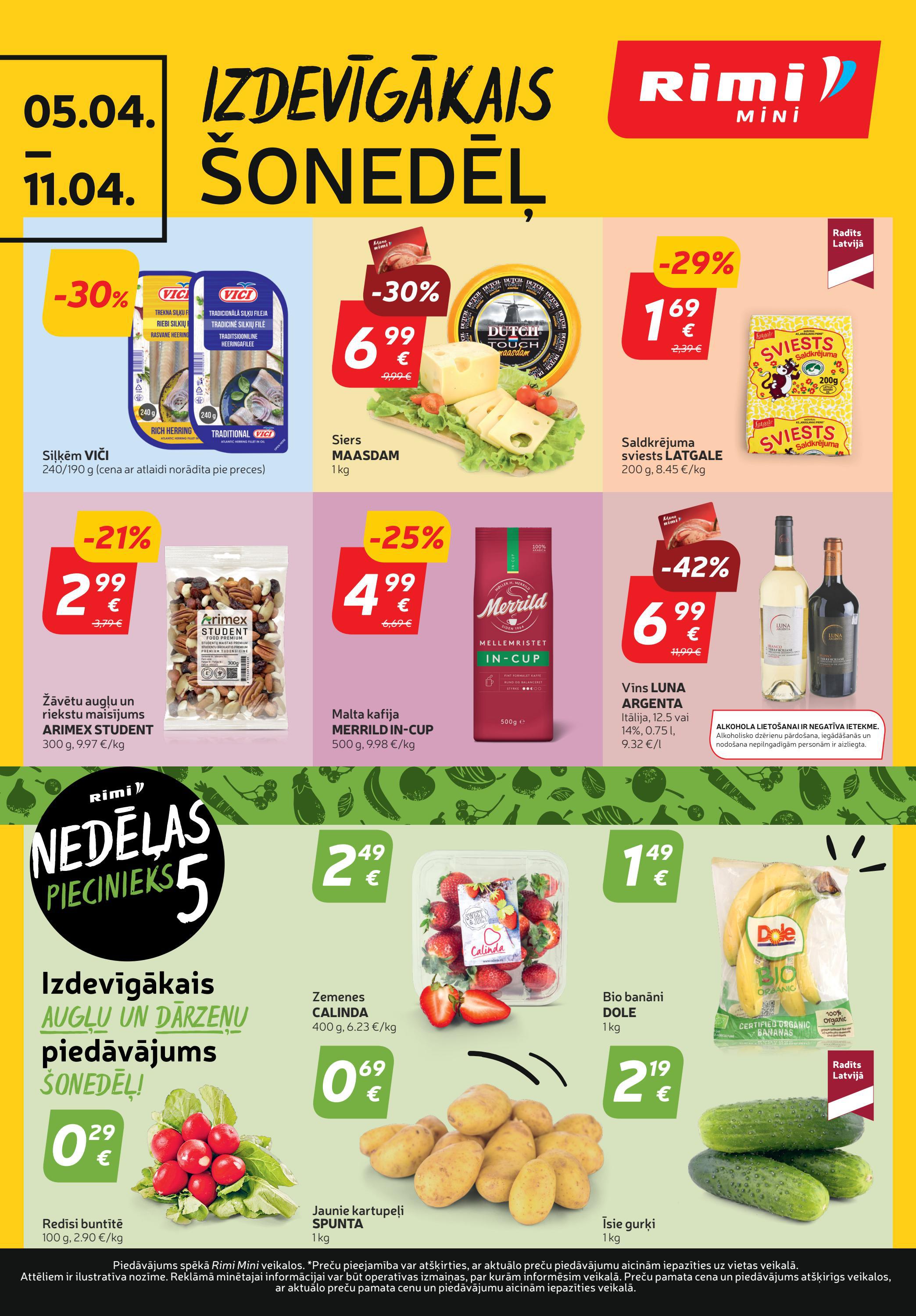 Mini Rimi piedavajumi_05.04.-11.04.2022. by Rimi - Issuu