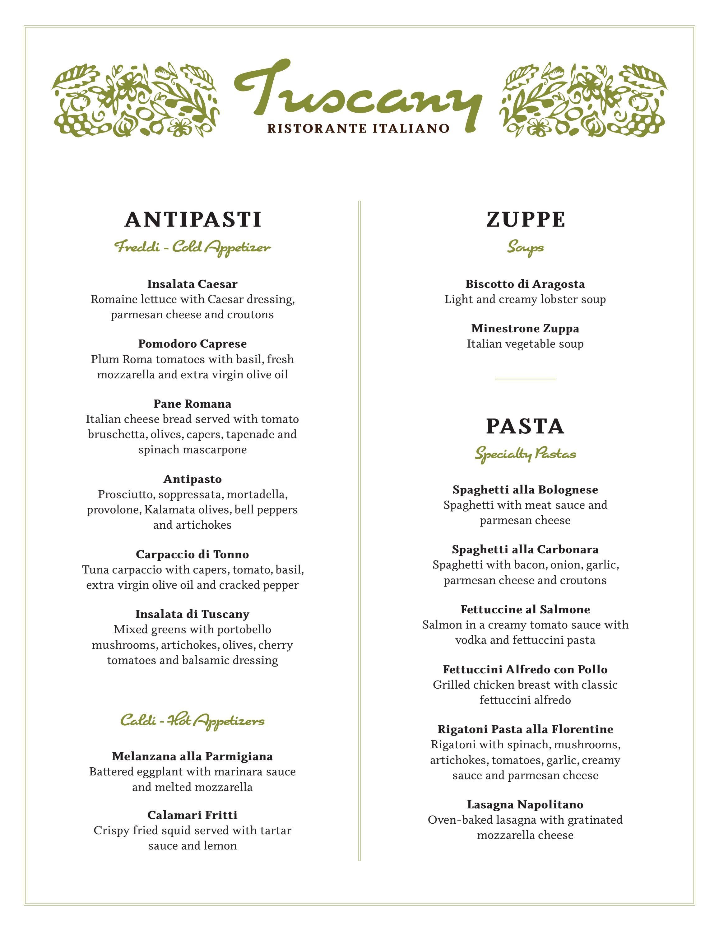 CB Tuscany Food Menu by Divi Resorts - Issuu