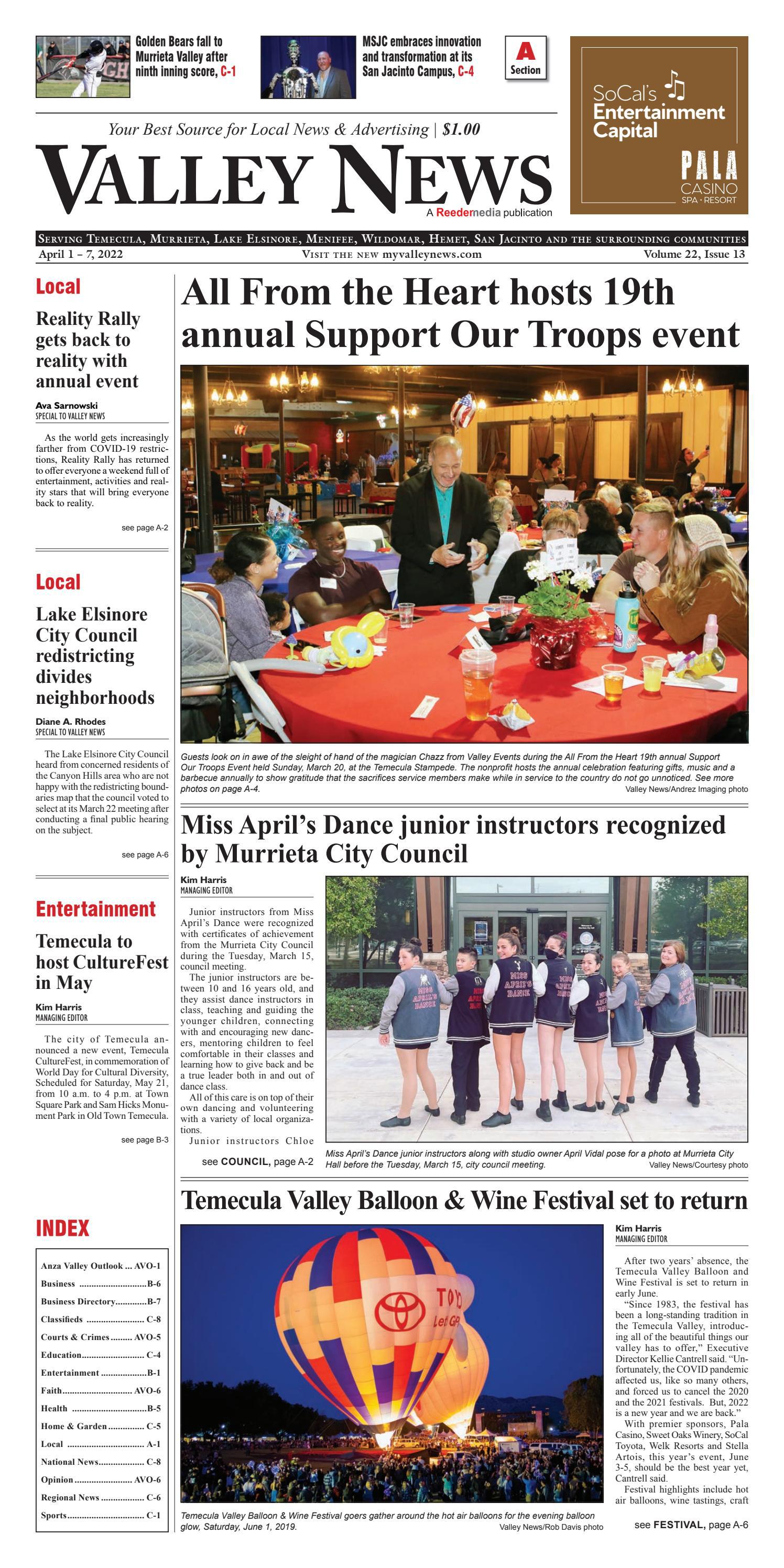 Valley News - April 1, 2022 by Village News, Inc. - Issuu