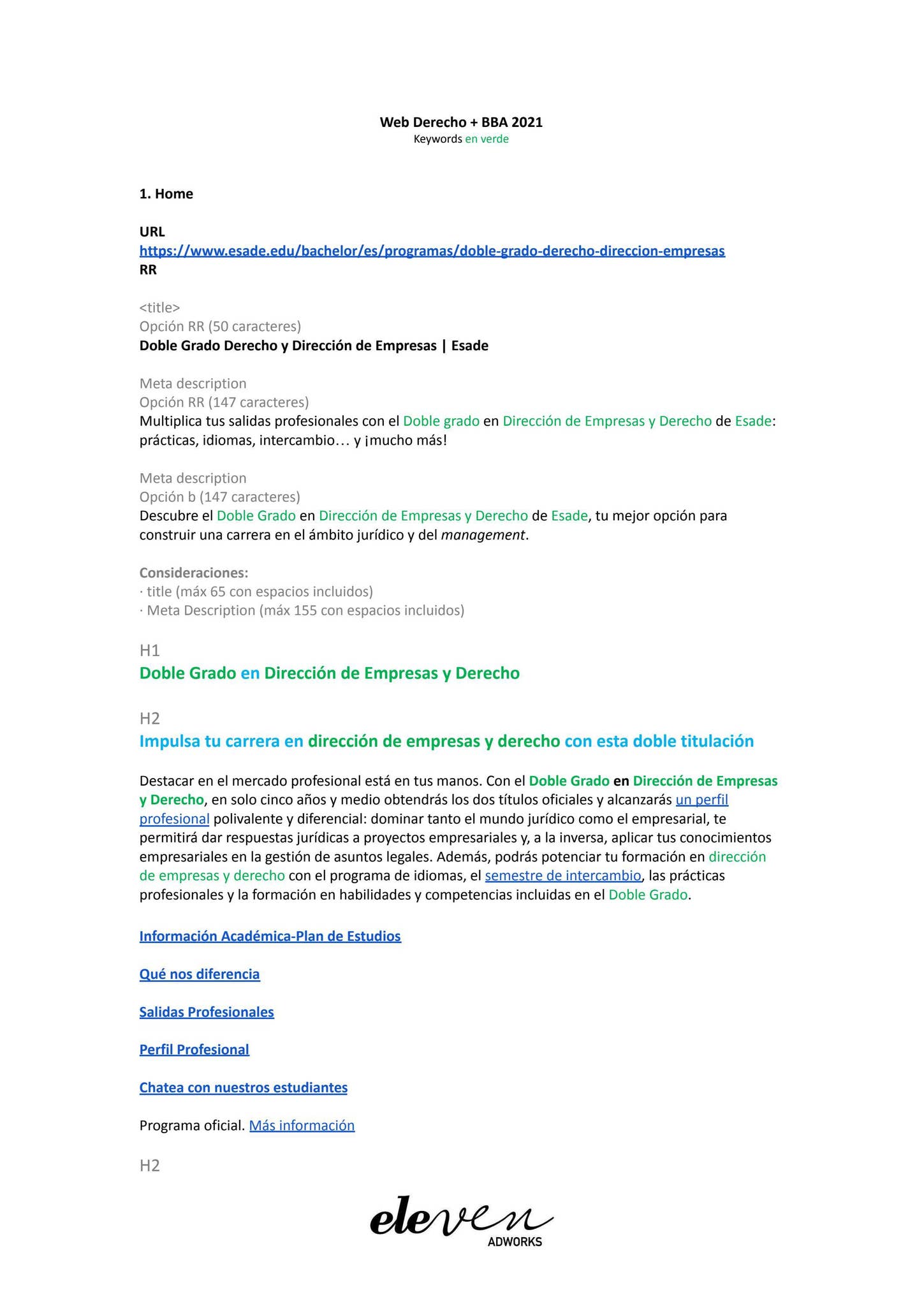 Esade. Double Degree in Business Administration and Law by David ...