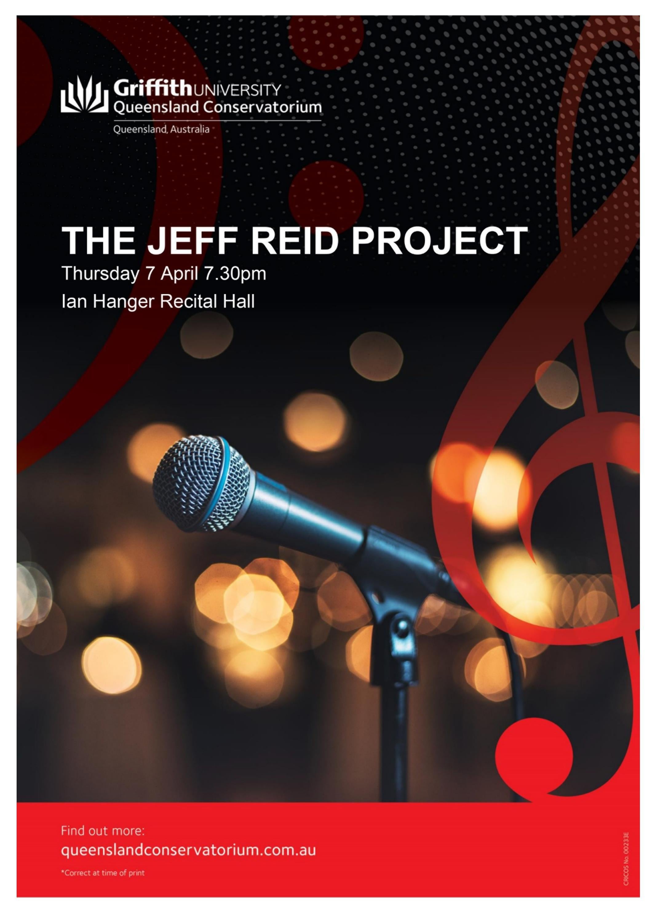 Program - The Jeff Reid Project by Queensland Conservatorium Griffith ...