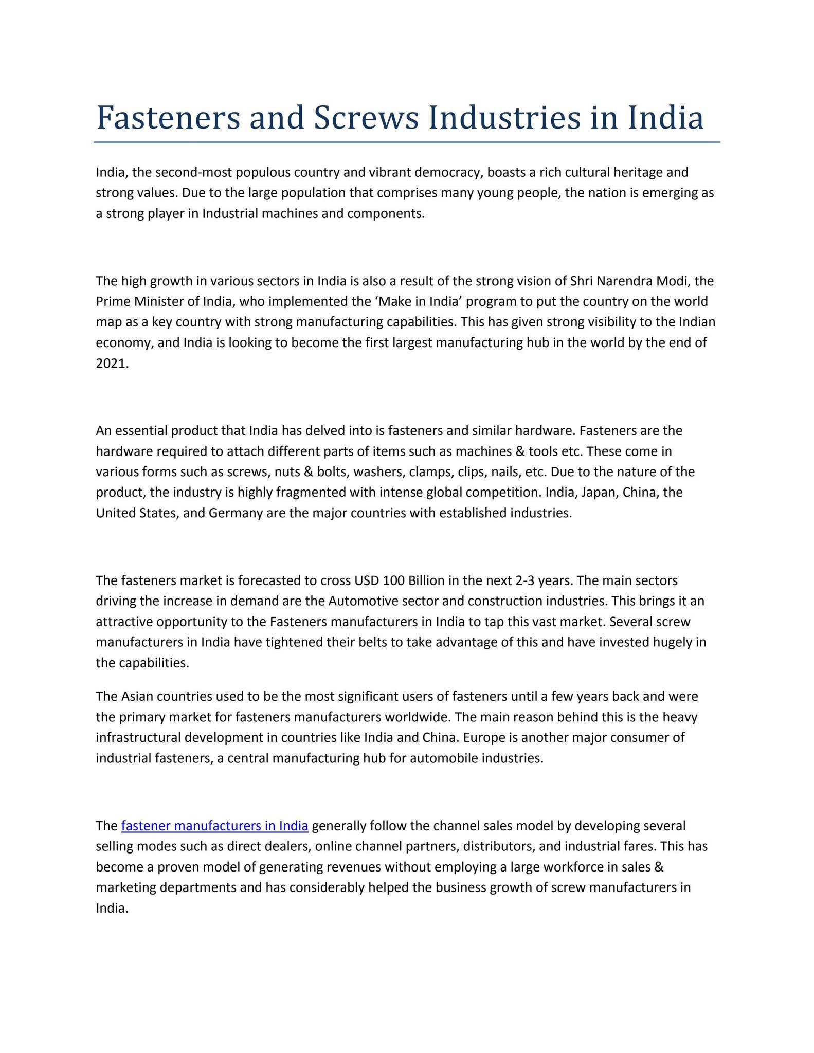 Fasteners and Screws Industries in India by superscrews - Issuu