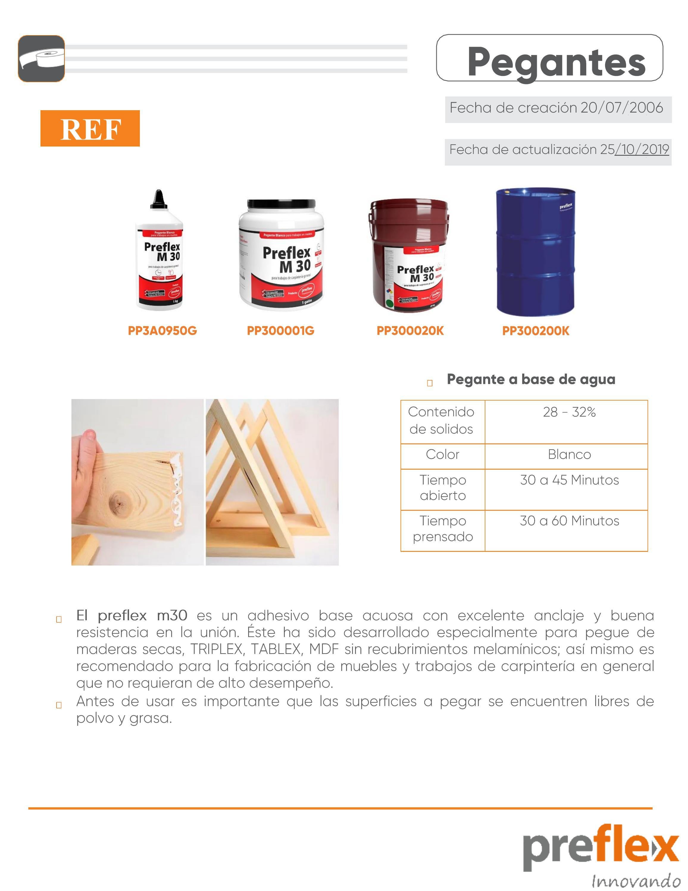 Ficha técnica PREFLEX M30 by Madecentro Colombia - Issuu