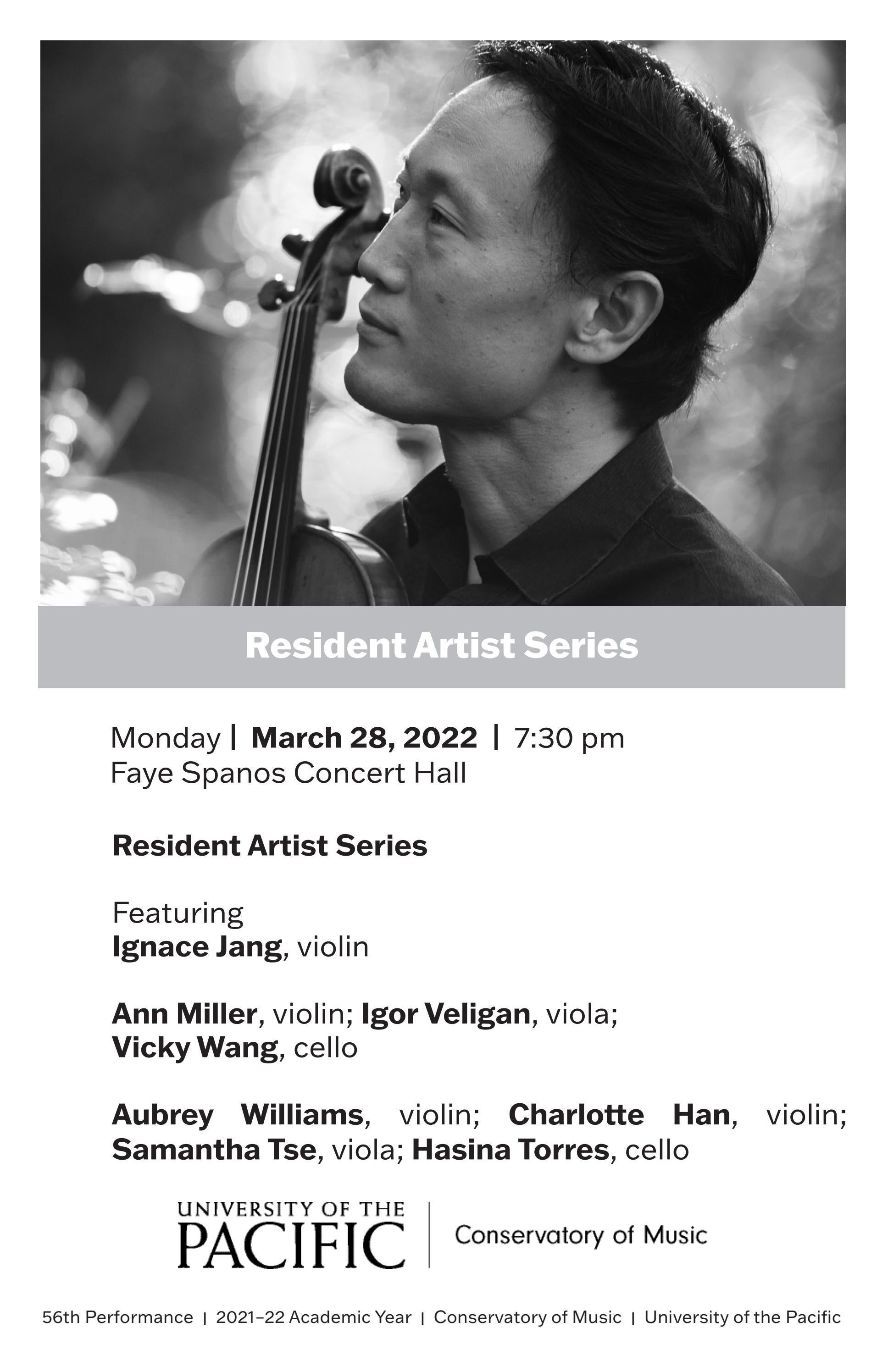 Ignace Jang, Guest Artist Violin Recital, 3/28/22 by University of the ...