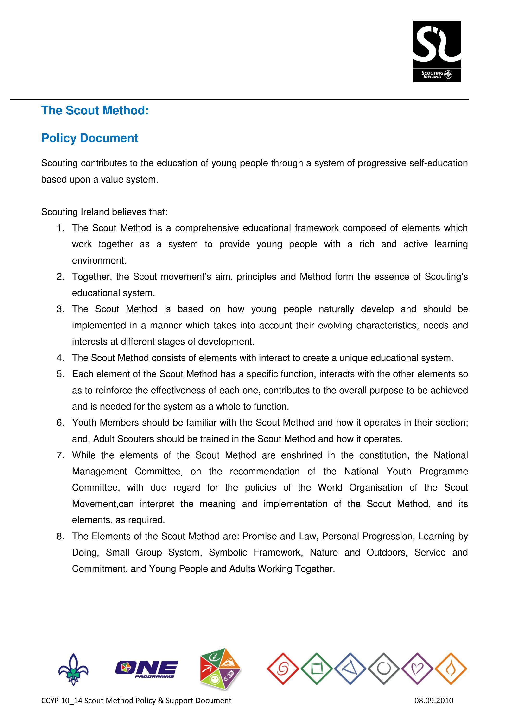 SID 64-10 - Scout Method Policy by Scouting Ireland - Issuu