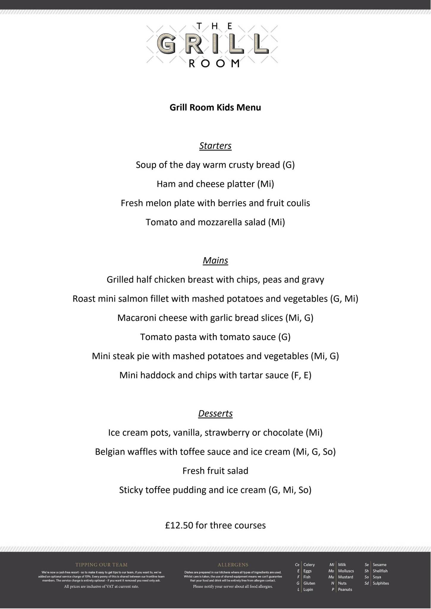 The Grill Room Kids Menu by Peebles Hydro - Issuu