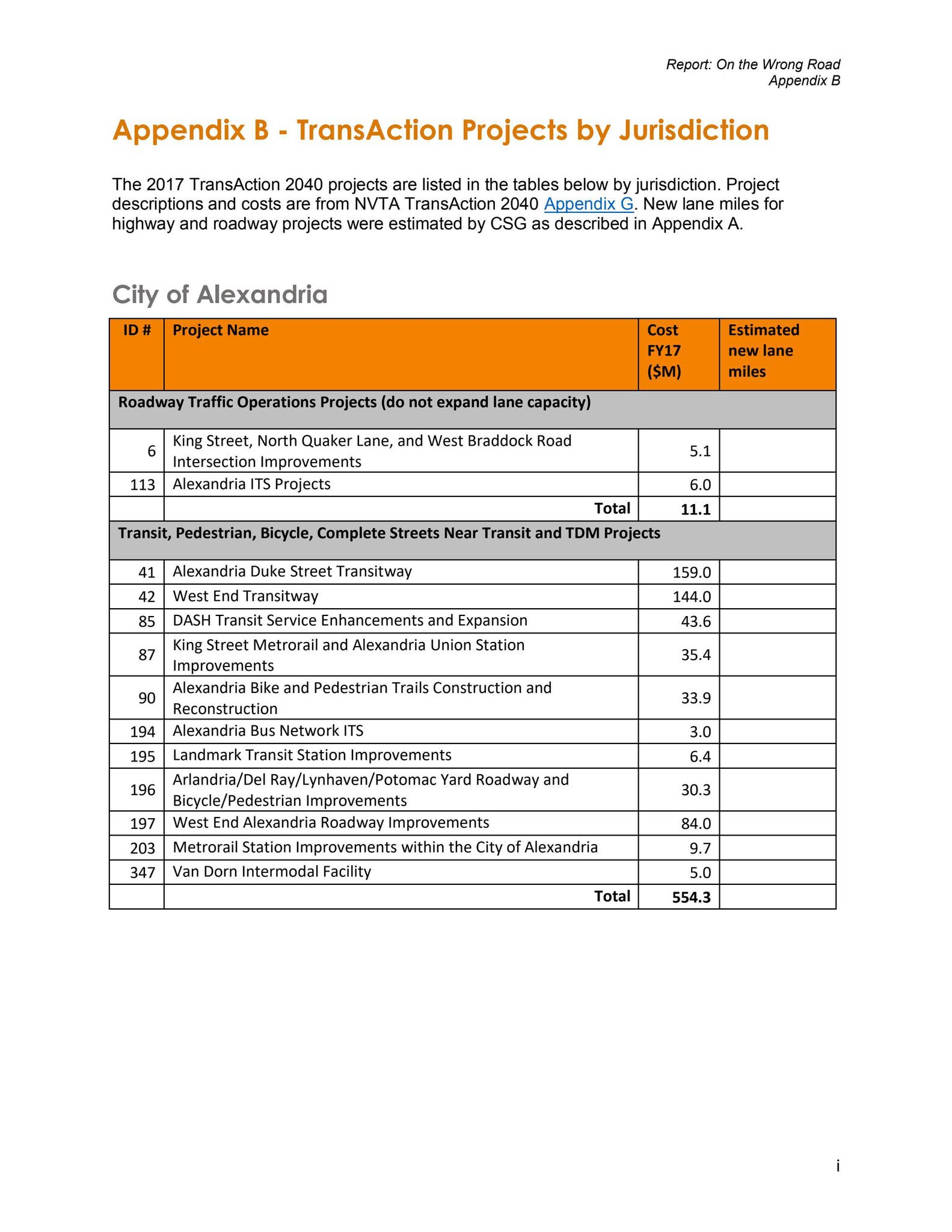 Wrong Road: Appendix B by Coalition for Smarter Growth - Issuu