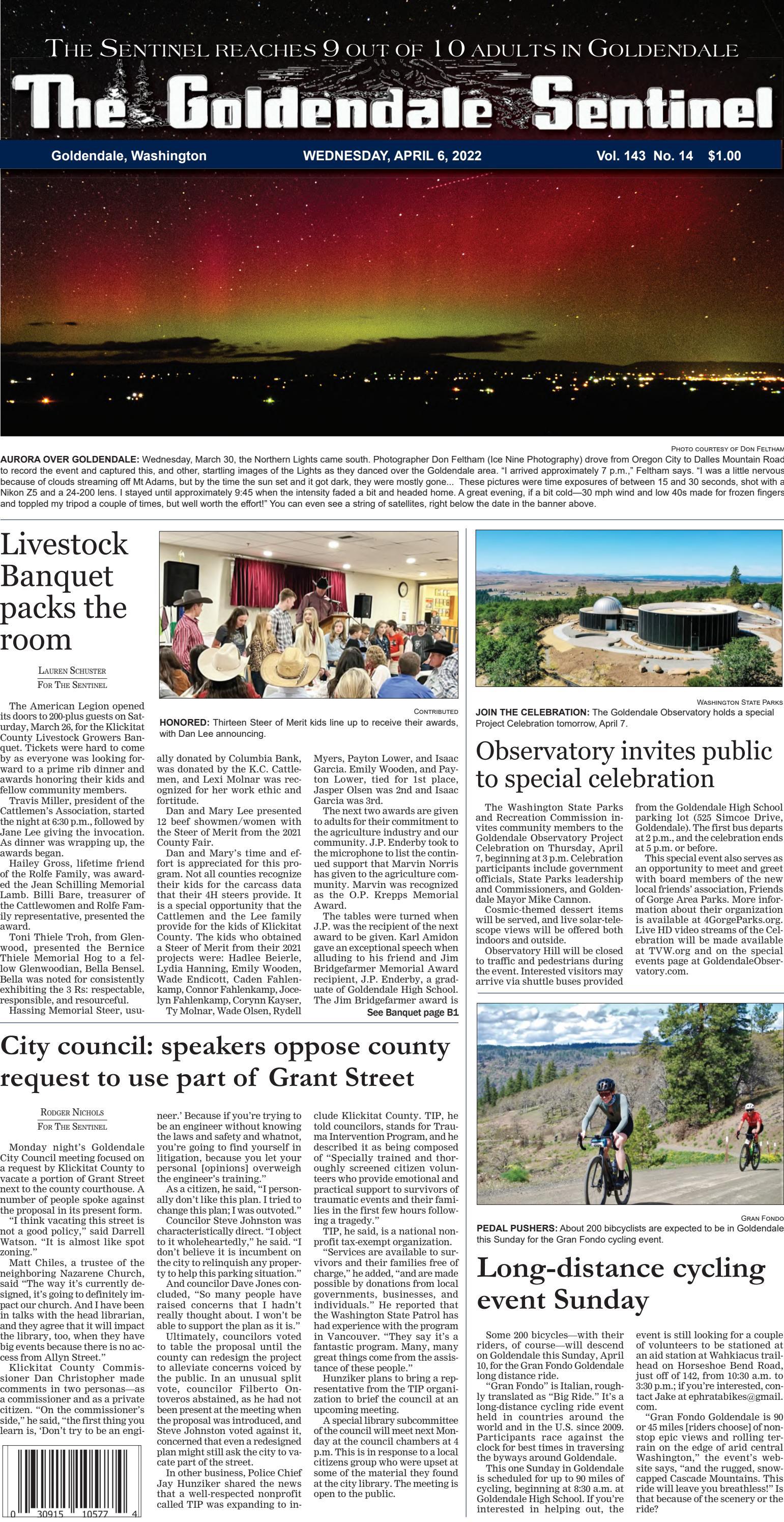 Goldendale Sentinel April 6, 2022 by Goldendale Sentinel - Issuu