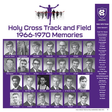 Holy Cross Track & Field 1966-1970 Memories by ToniKirklandLLC2 - Issuu