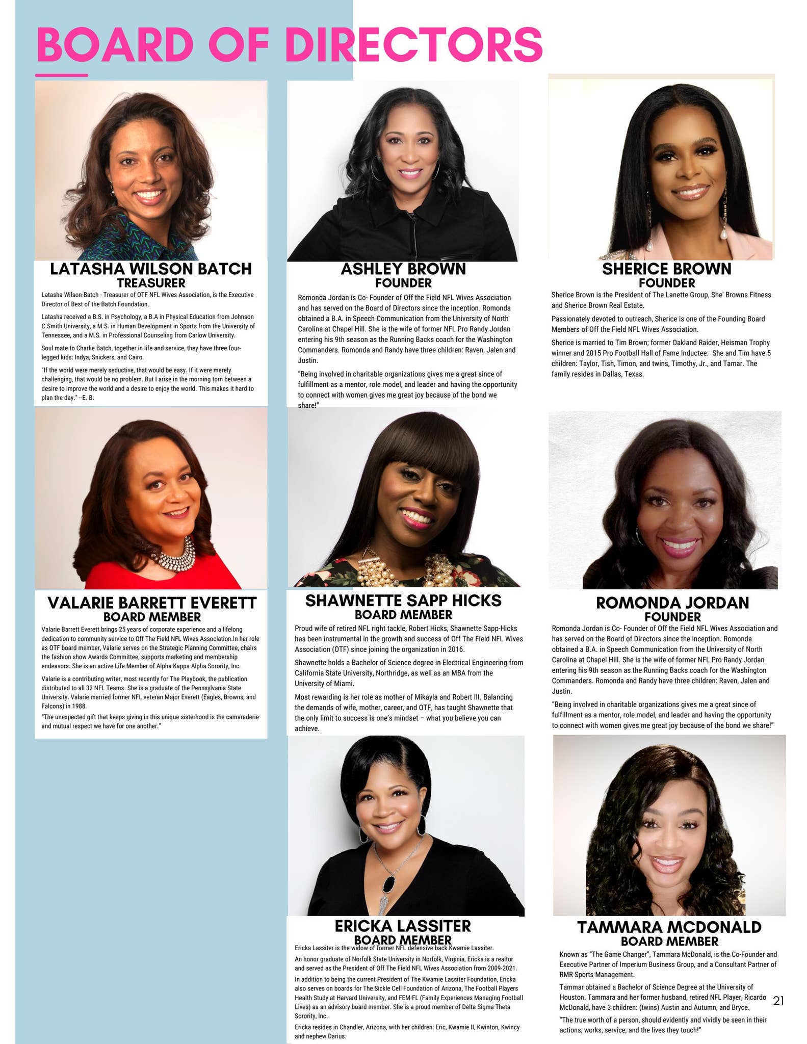 OTF NFL Wives Association 21st Annual Charity Fashion Show ...