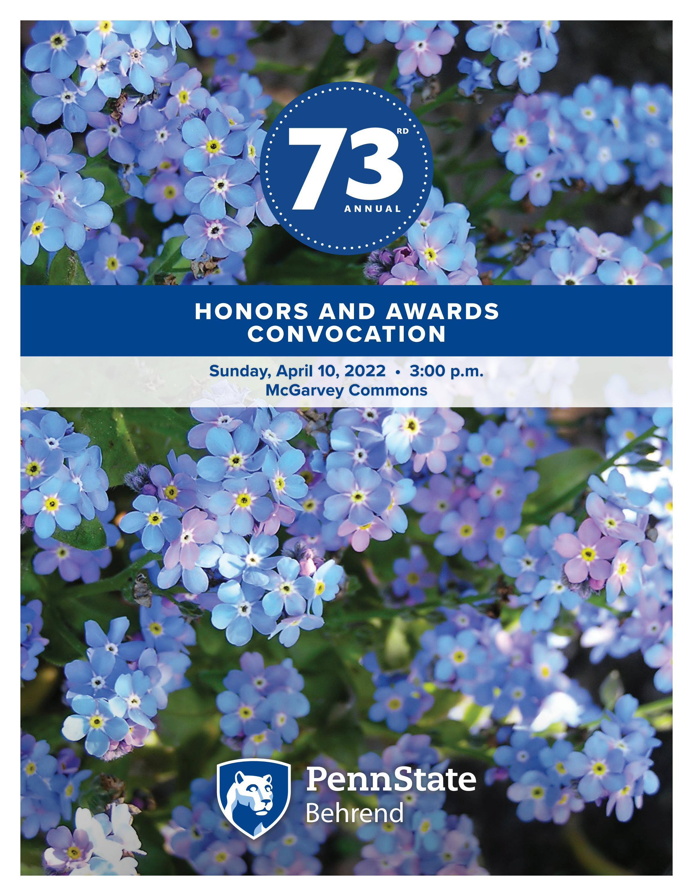 Honors and Awards Convocation 2022 by Penn State Behrend - Issuu