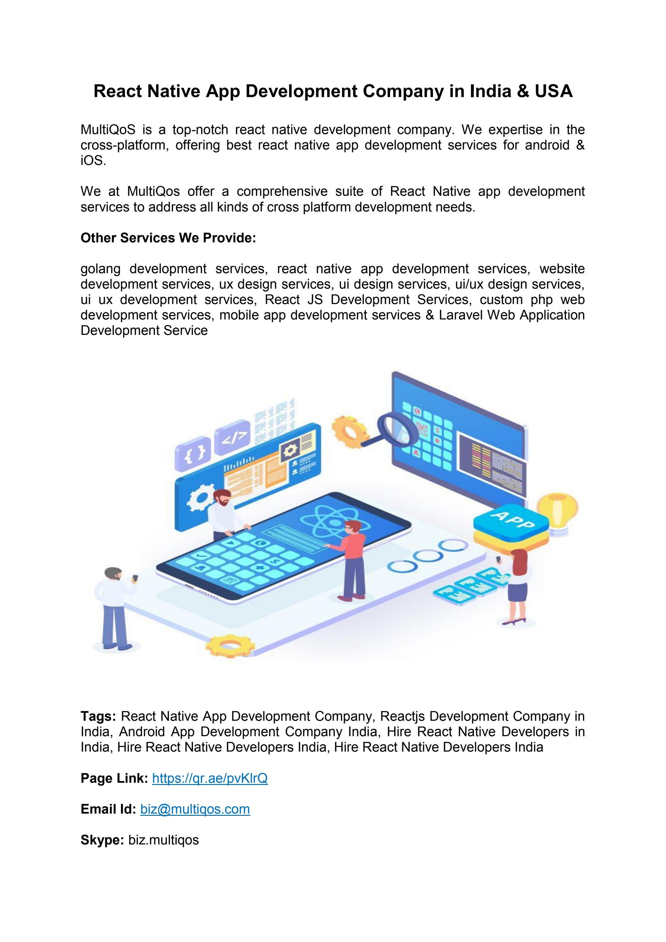 React Native App Development Company in India & USA by MultiQoS Tech - Issuu