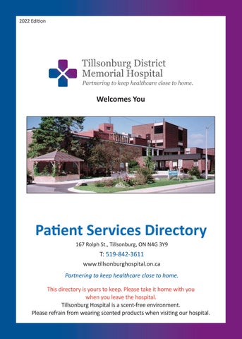 Tillsonburg District Memorial Hospital Patient Services Directory by ...
