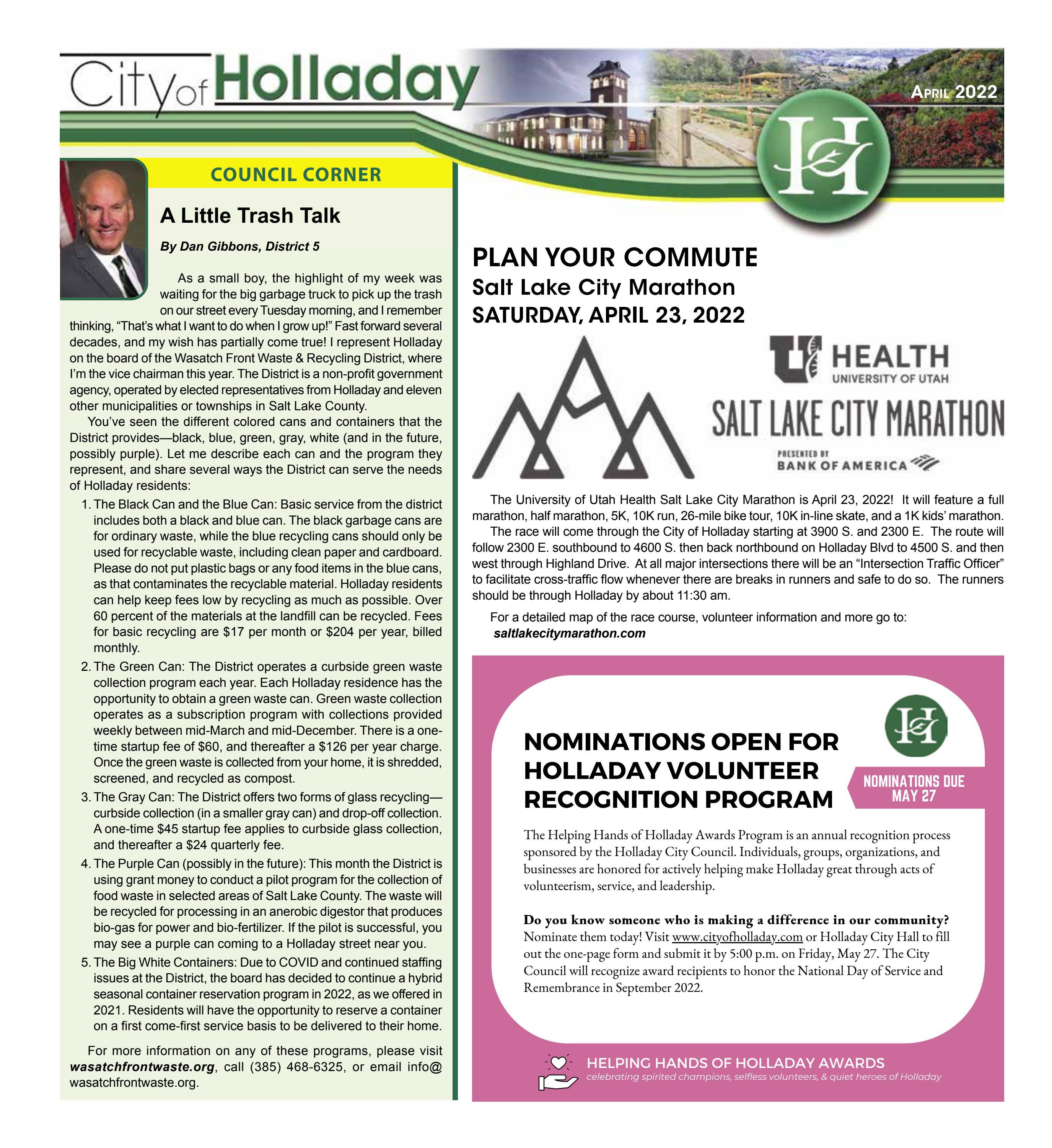 Holladay City Newsletter | April 2022 by The City Journals - Issuu