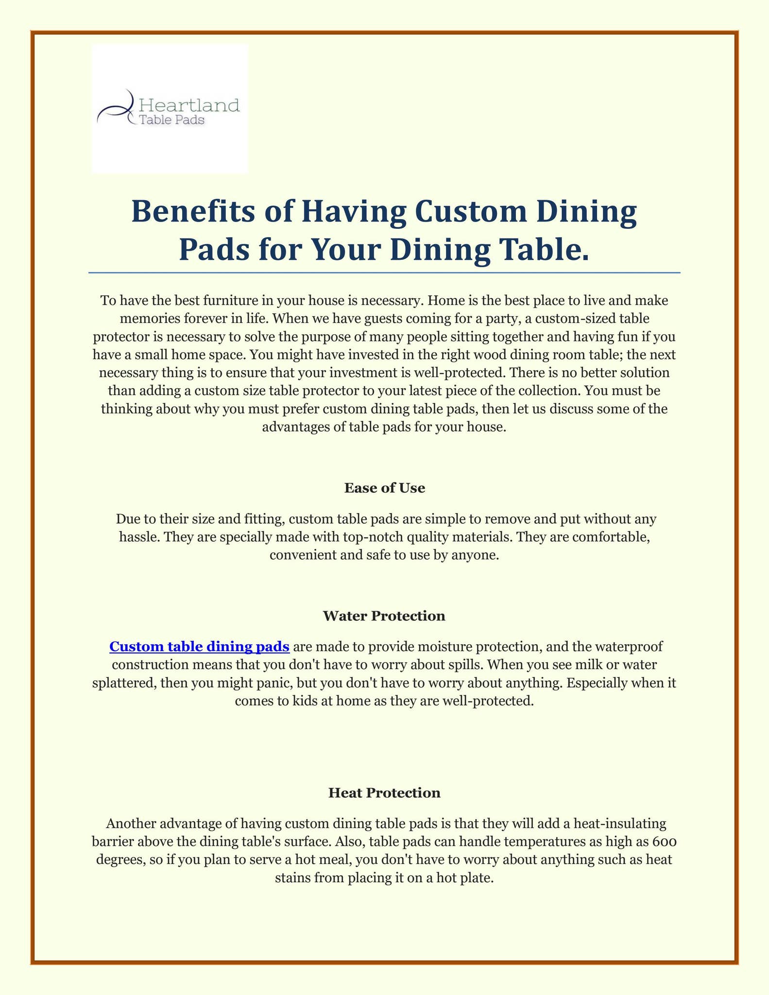 Benefits of Having Custom Dining Pads for Your Dining Table. by ...