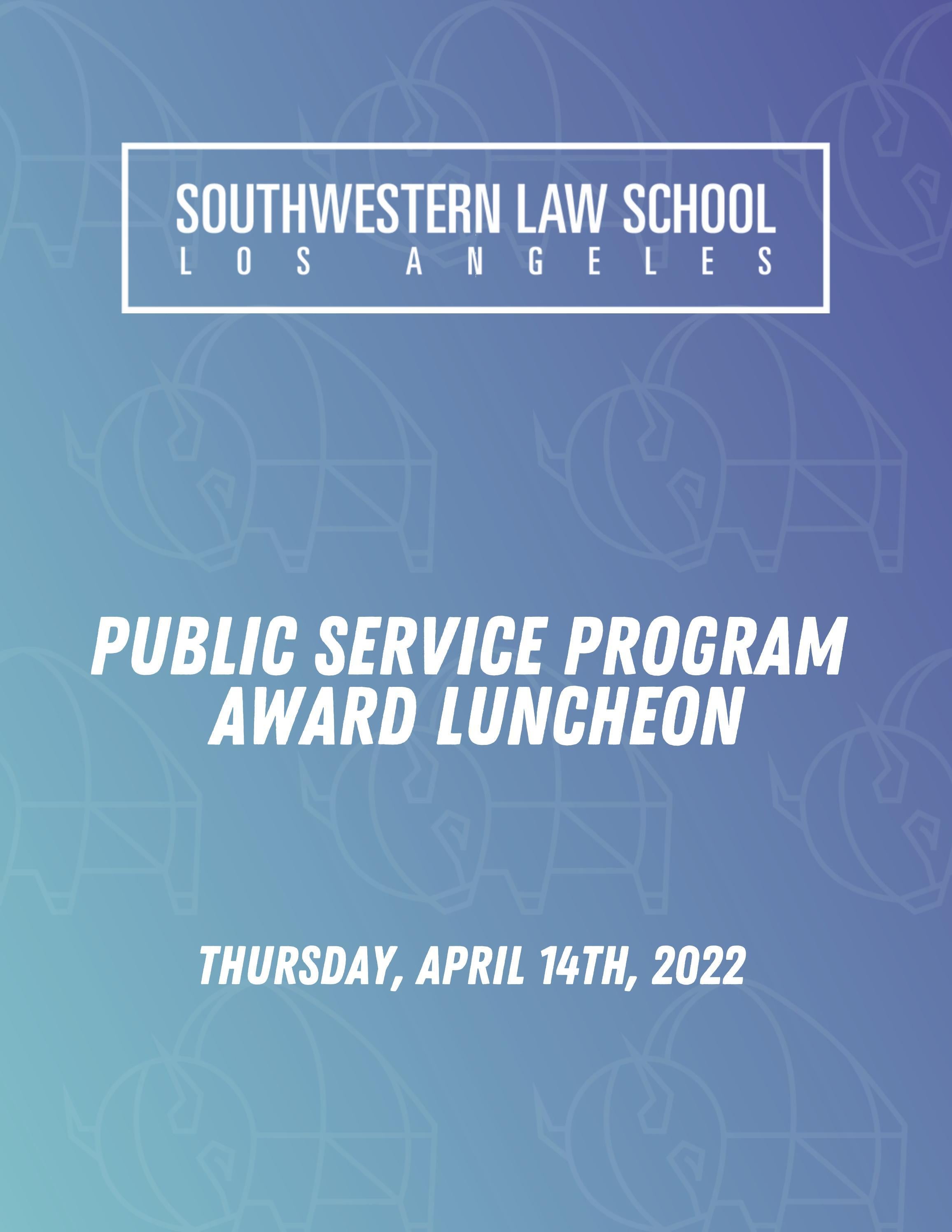 Public Service Program Award Luncheon Digital Brochure by Southwestern ...