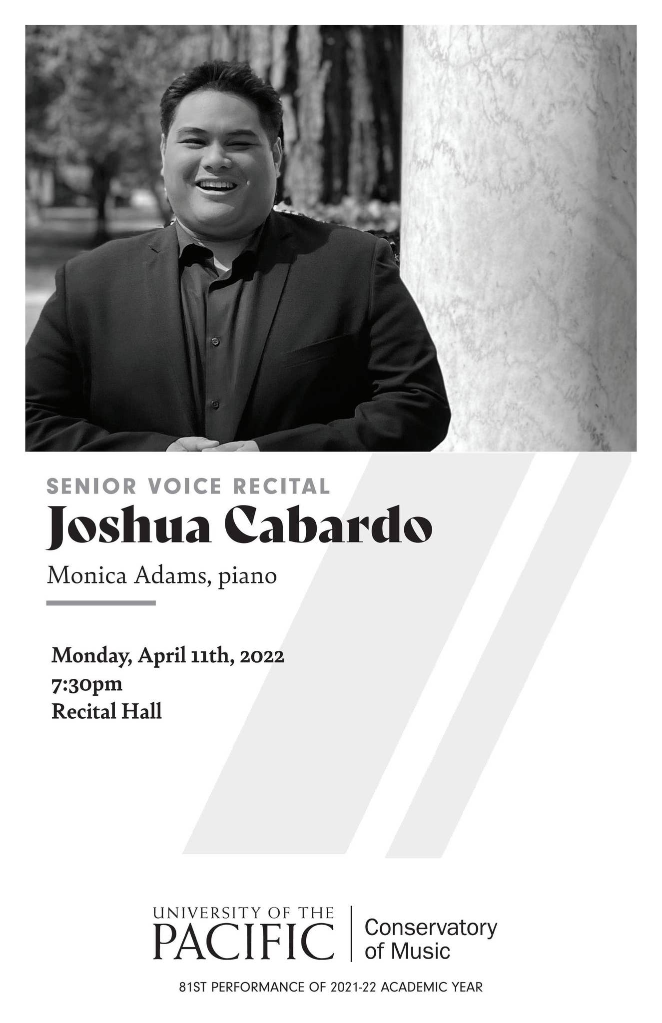 Joshua Cabardo, Senior Voice Recital, 4/11/22 by University of the ...
