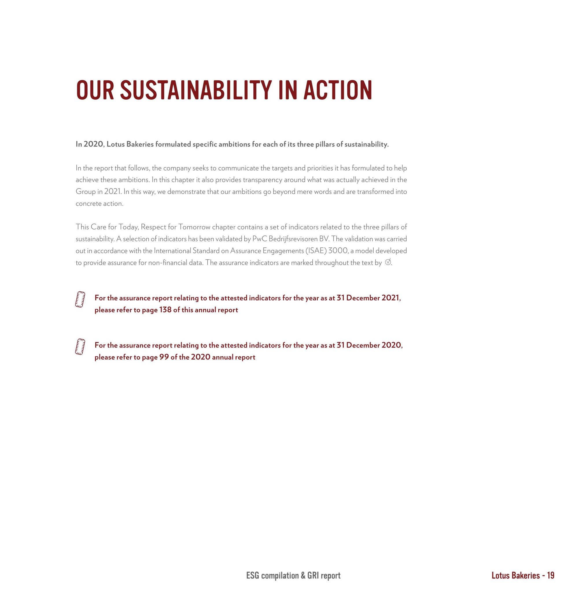 Lotus Bakeries Annual Report 2021 - ESG Compilation & GRI report by ...