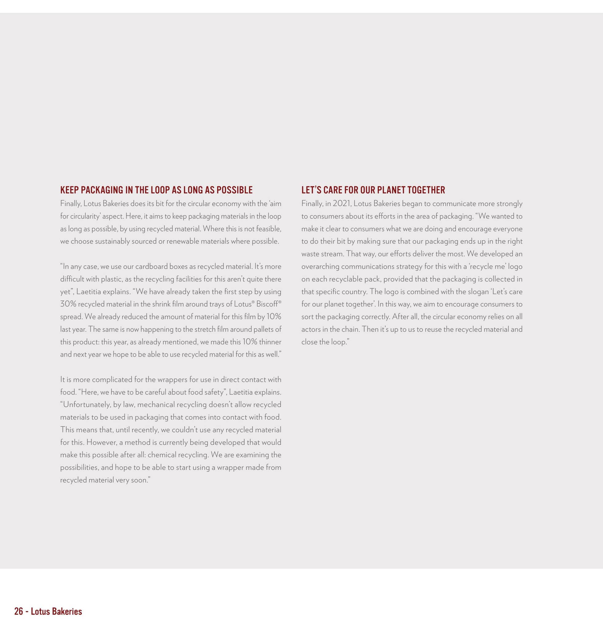 Lotus Bakeries Annual Report 2021 - ESG Compilation & GRI report by ...