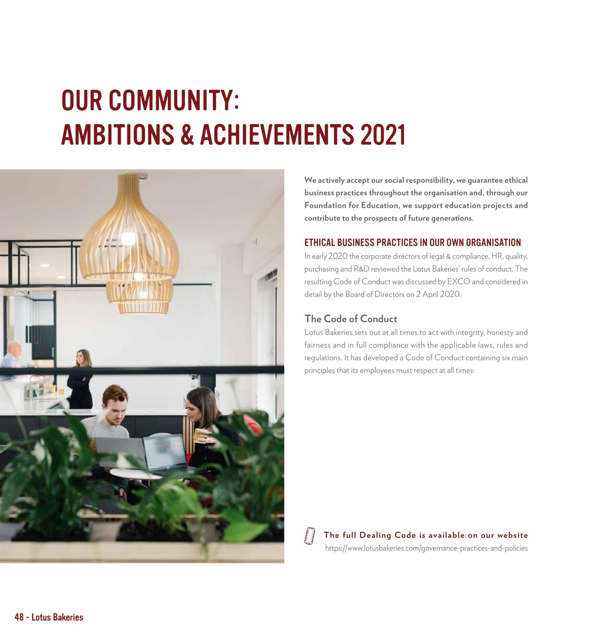 Lotus Bakeries Annual Report 2021 - ESG Compilation & GRI report by ...