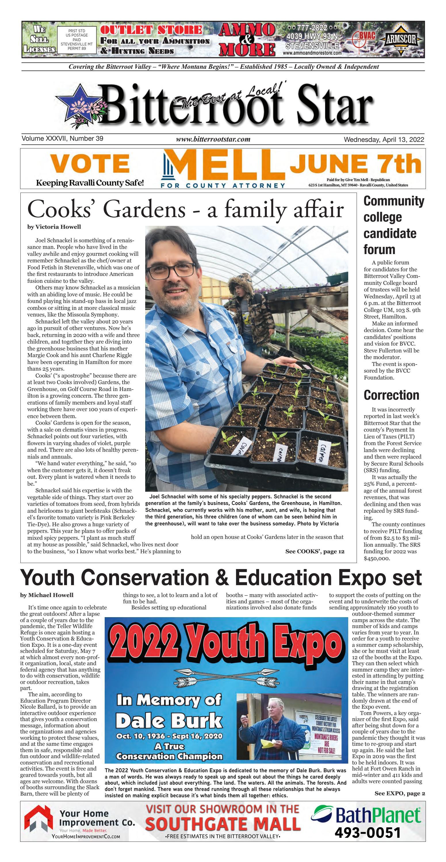 Bitterroot Star - April 13, 2022 by Bitterroot Star - Issuu