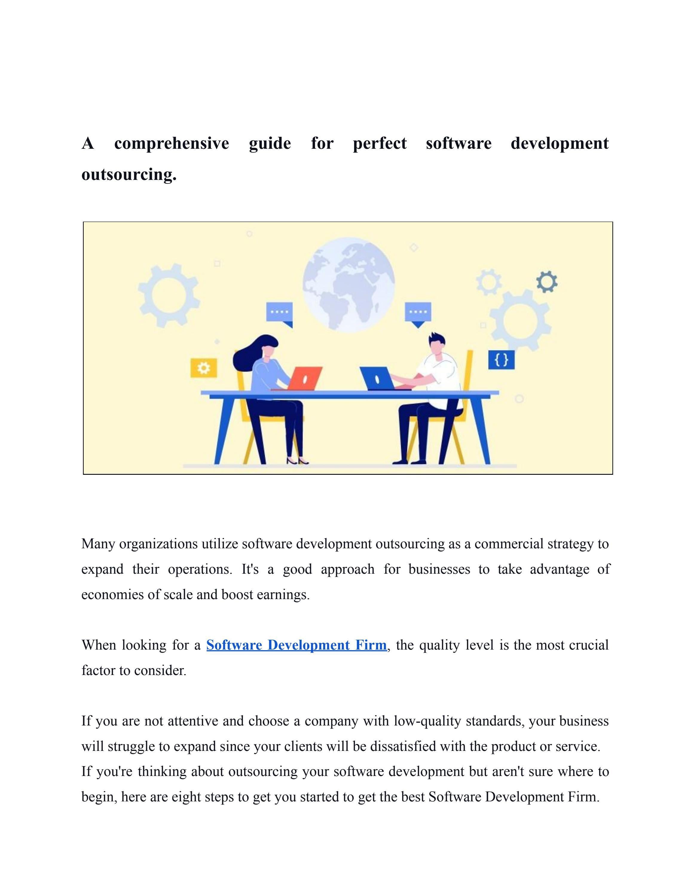 A comprehensive guide for perfect software development outsourcing. by ...