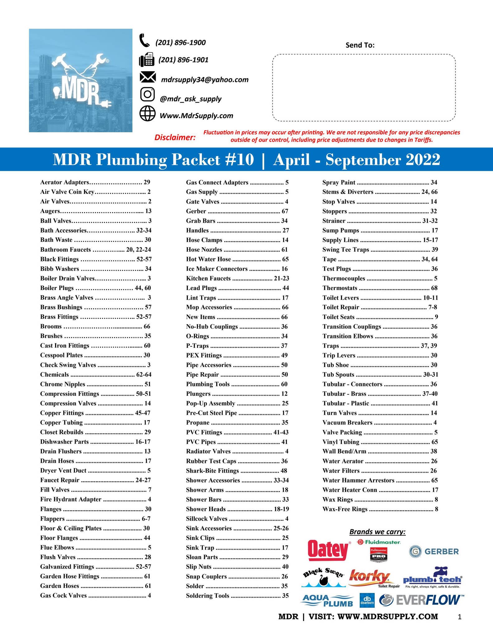 MDR PLUMBING PACKET APRIL 2022 by MDR - Issuu