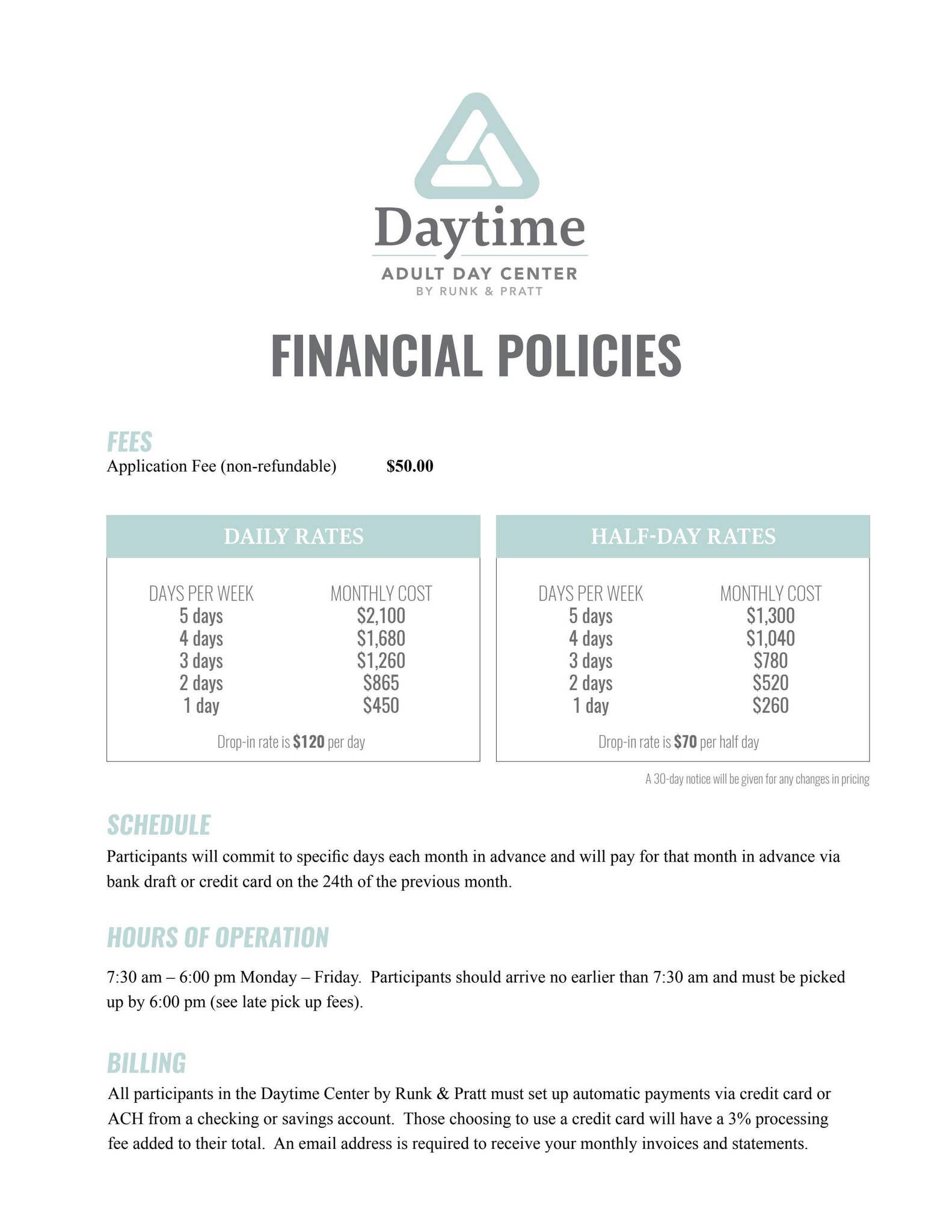 Daytime Adult Day - Pricing by Runk & Pratt - Issuu