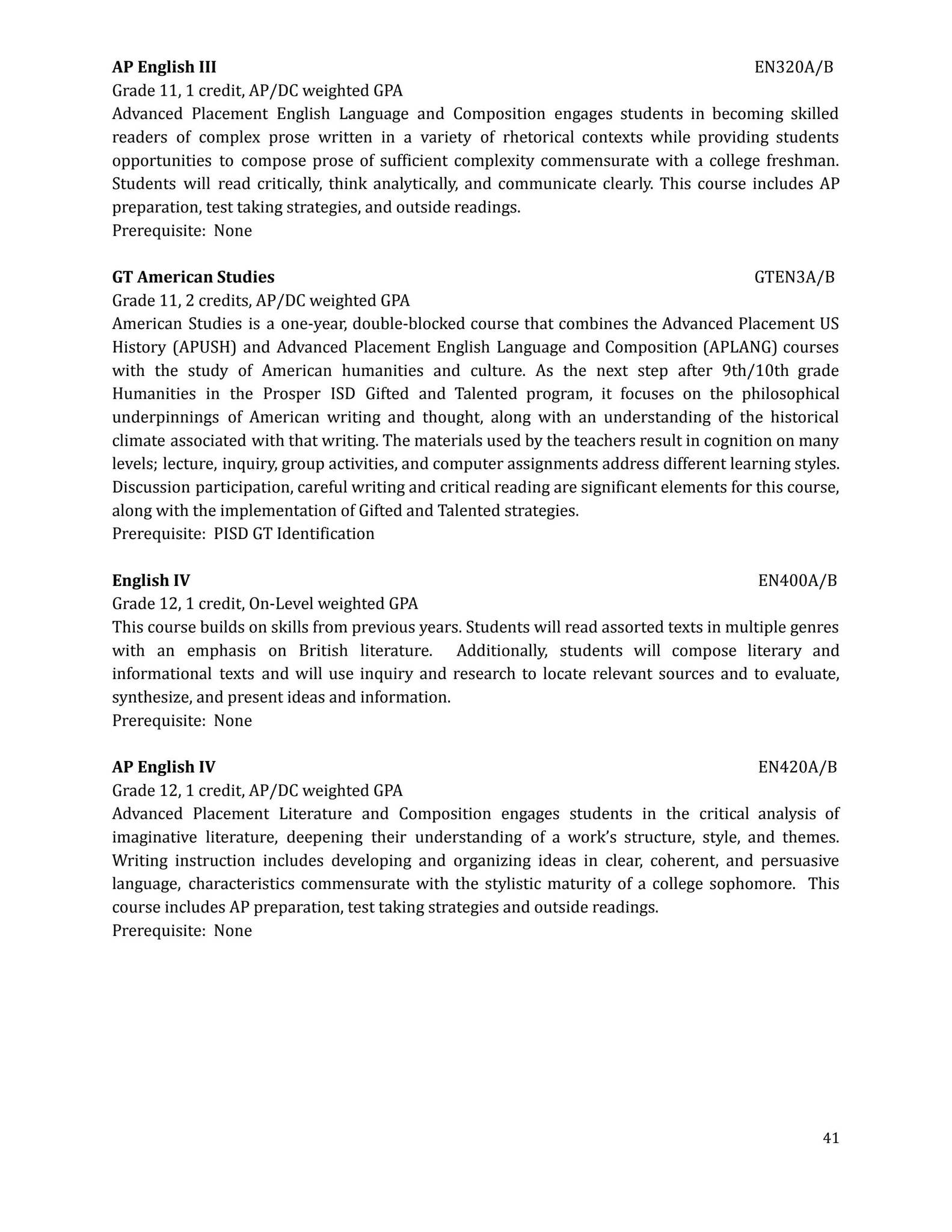 2022-2023 Prosper ISD High School Course Catalog by Prosper Independent ...