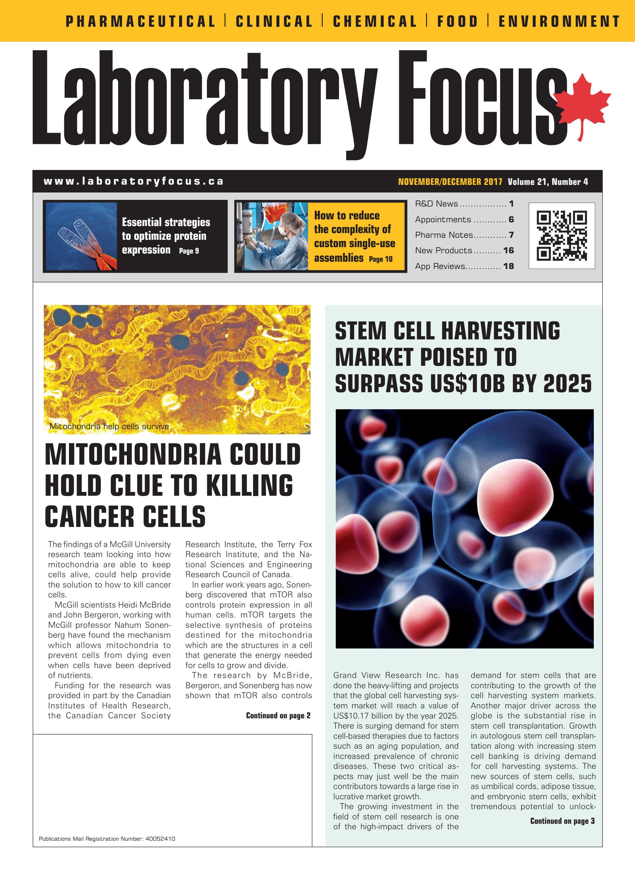 Laboratory Focus November/December 2017 by Promotive Communications - Issuu