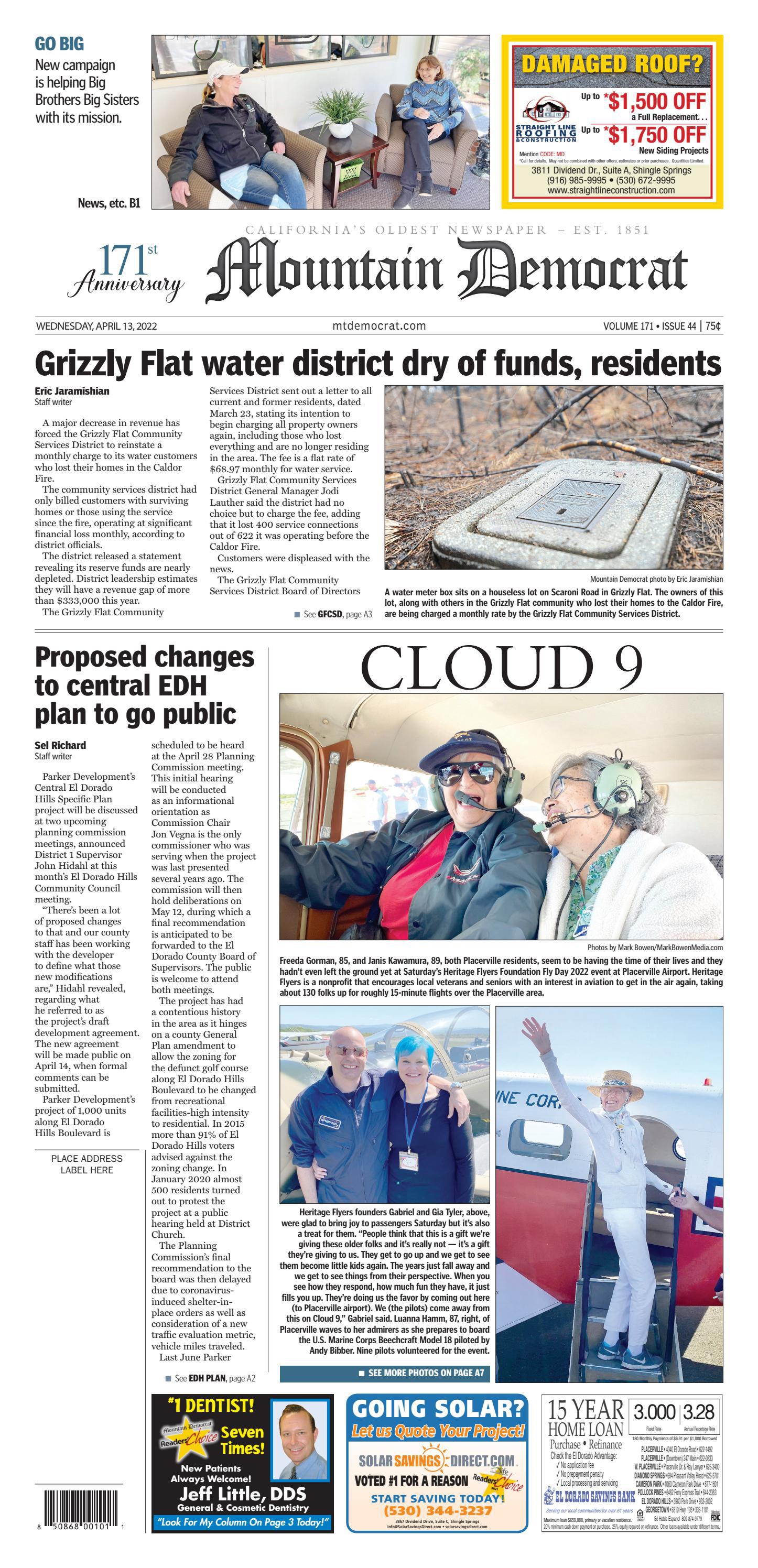 Mountain Democrat, Wednesday, April 13, 2022 by mcnaughtonmedia - Issuu