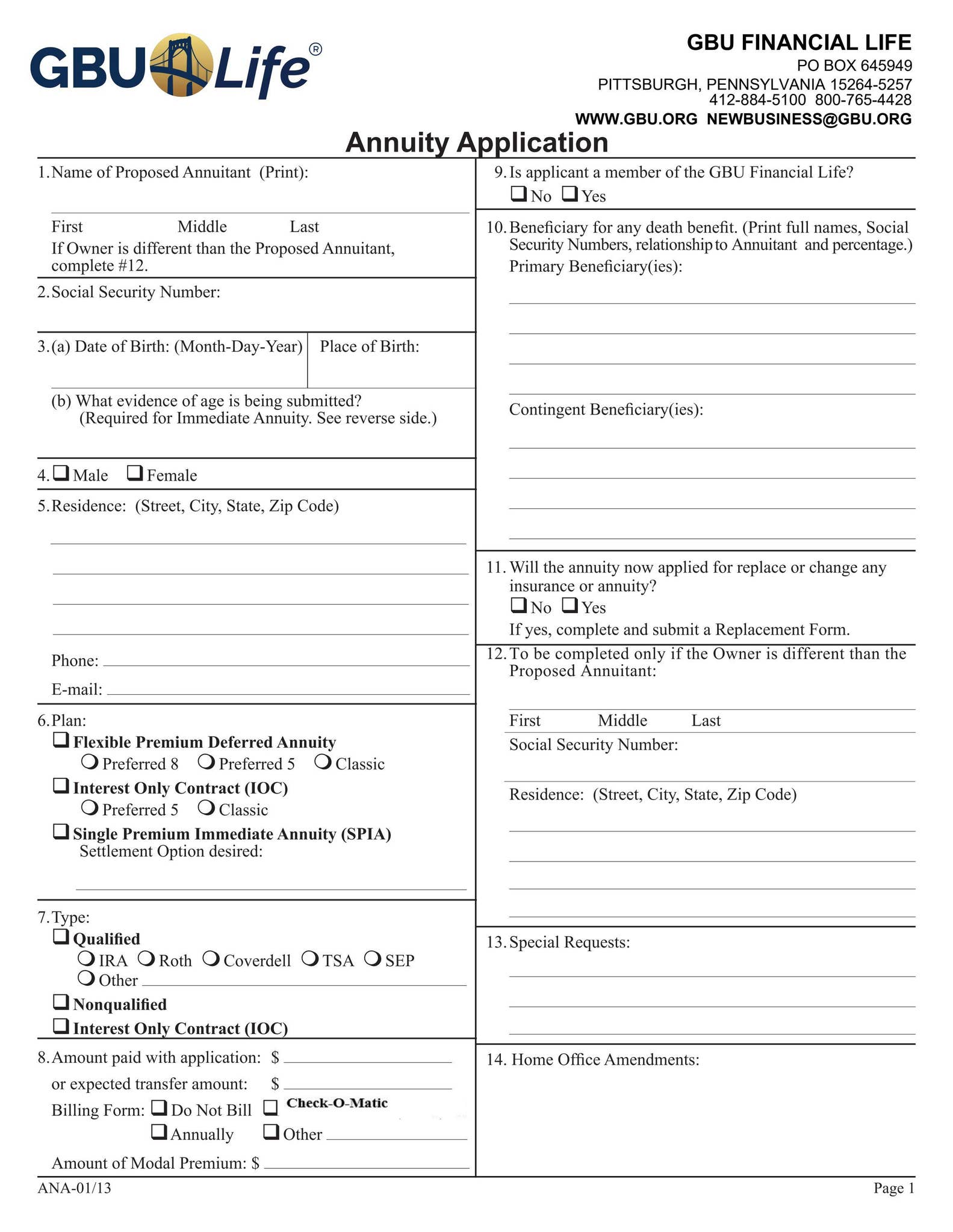 CT Preferred Application Packet for SPIA by GBULife - Issuu