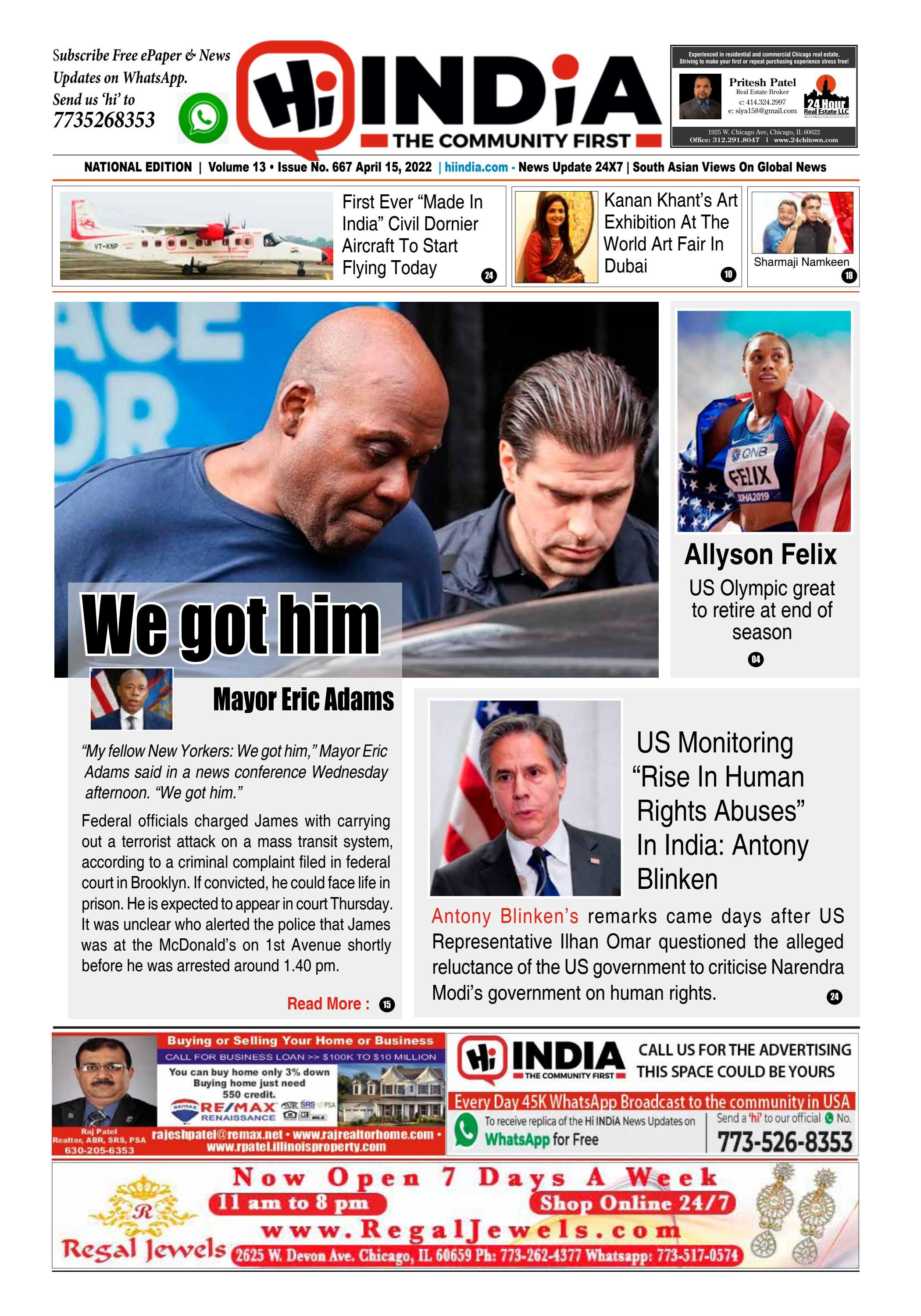 hi INDiA | April 14, 2022 | The Community First by hi INDiA Weekly - Issuu