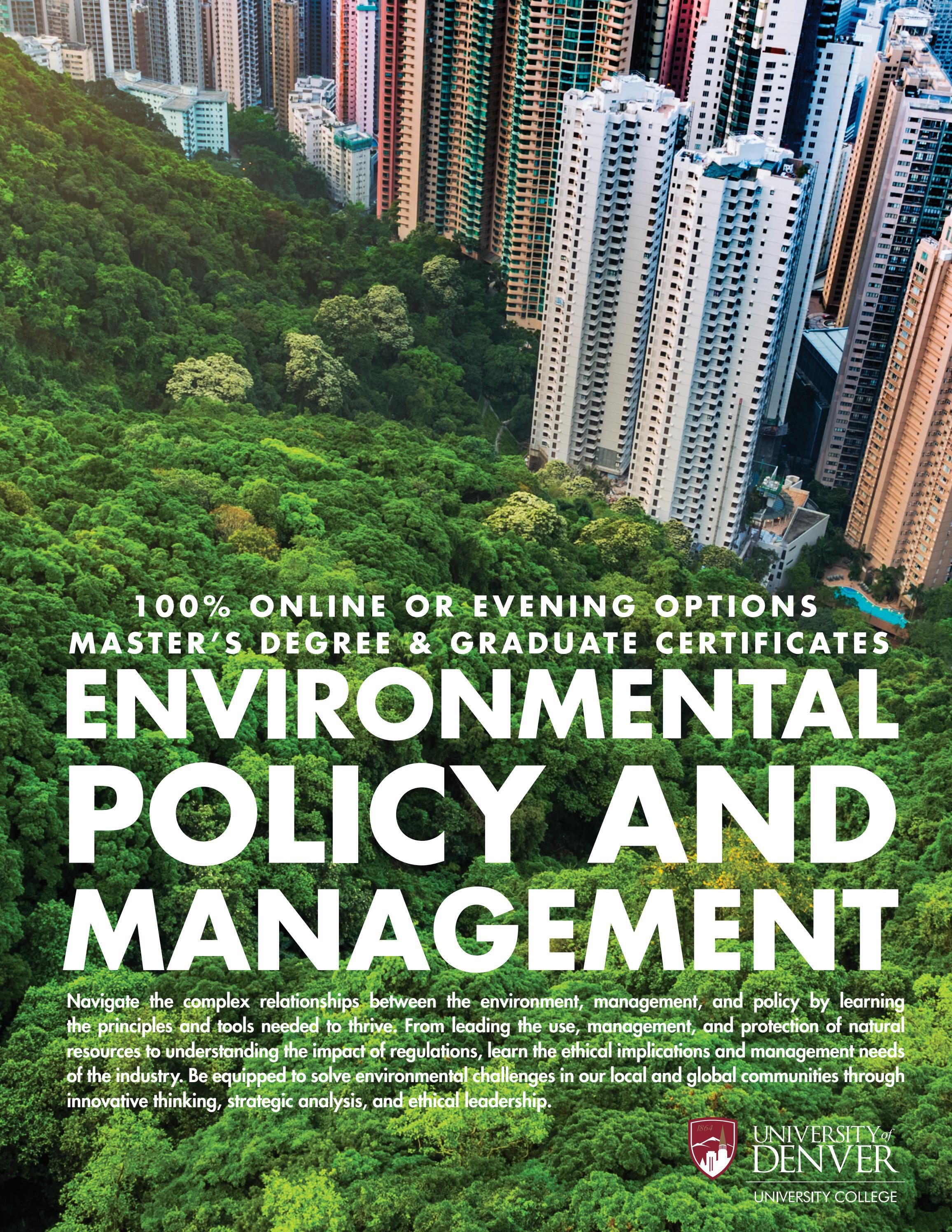 Environmental Policy and Management Graduate Program 2021/2022 by ...