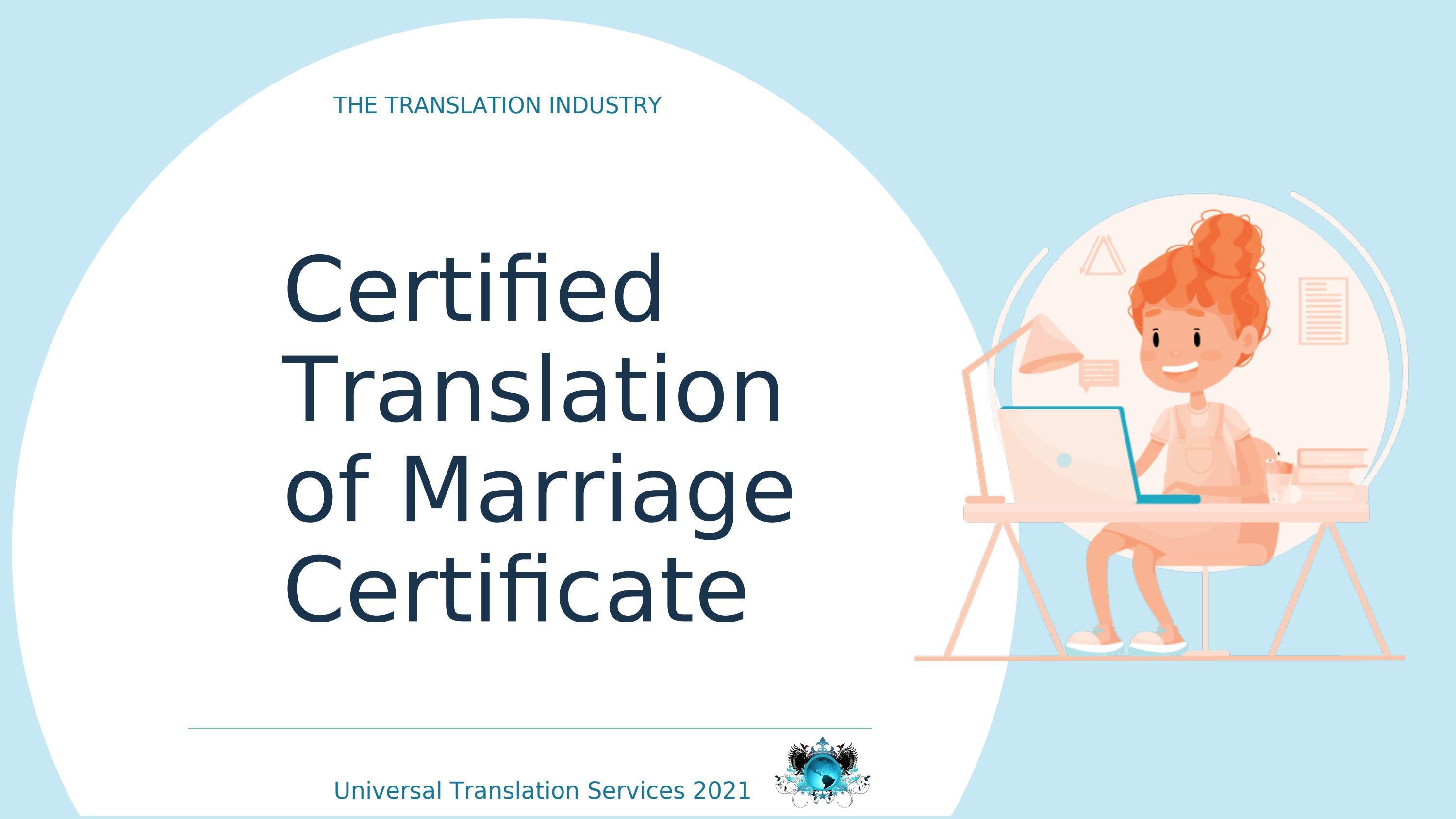 Certified Translation of Marriage Certificate by Universal-Translation ...