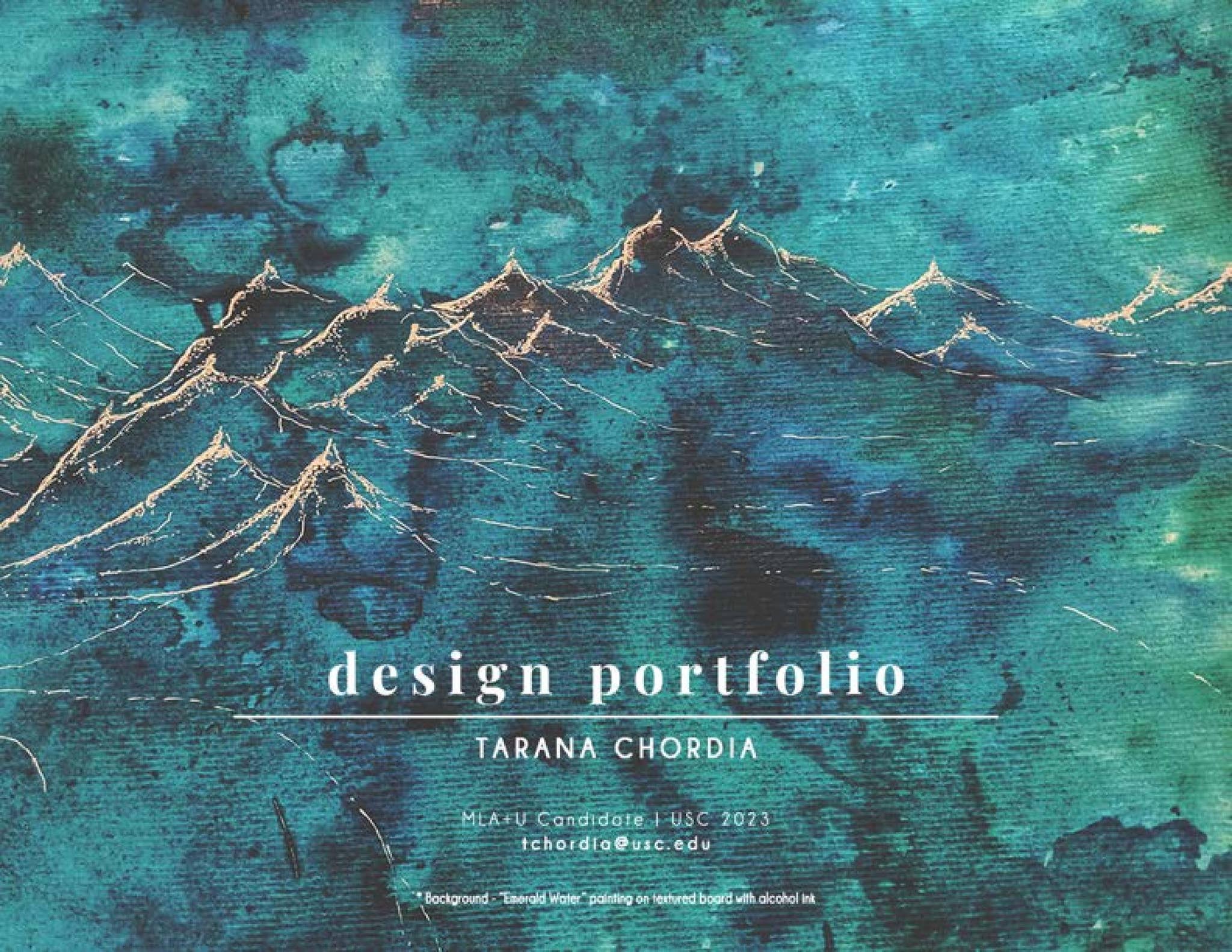Tarana Chordia | Design Portfolio by tchordia - Issuu