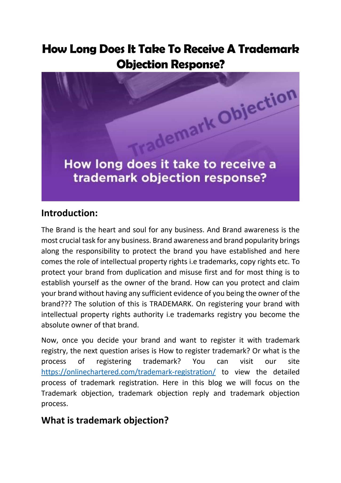 How Long Does It Take To Receive A Trademark Objection Response? by ...