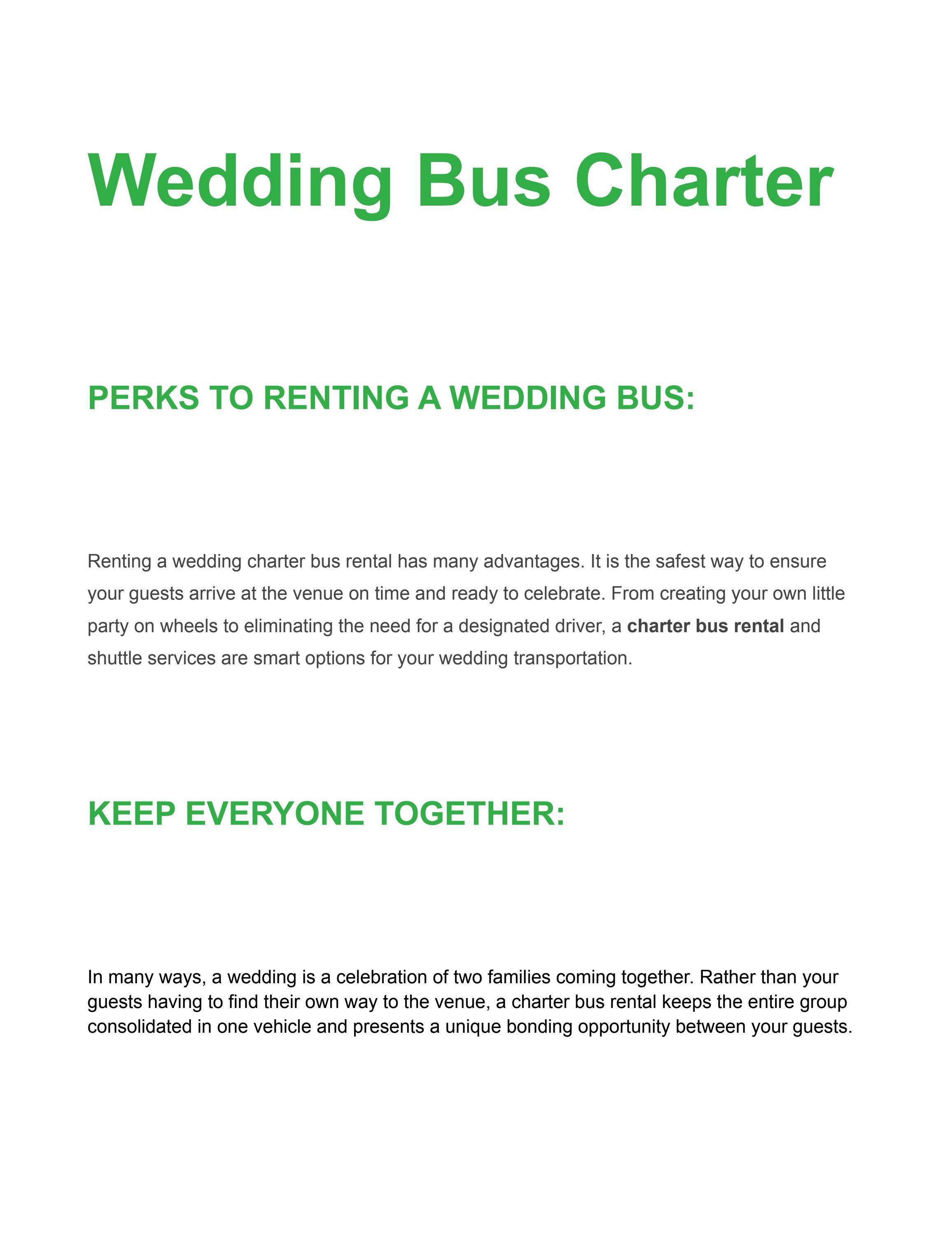 Wedding Bus Charter by bcn usa - Issuu