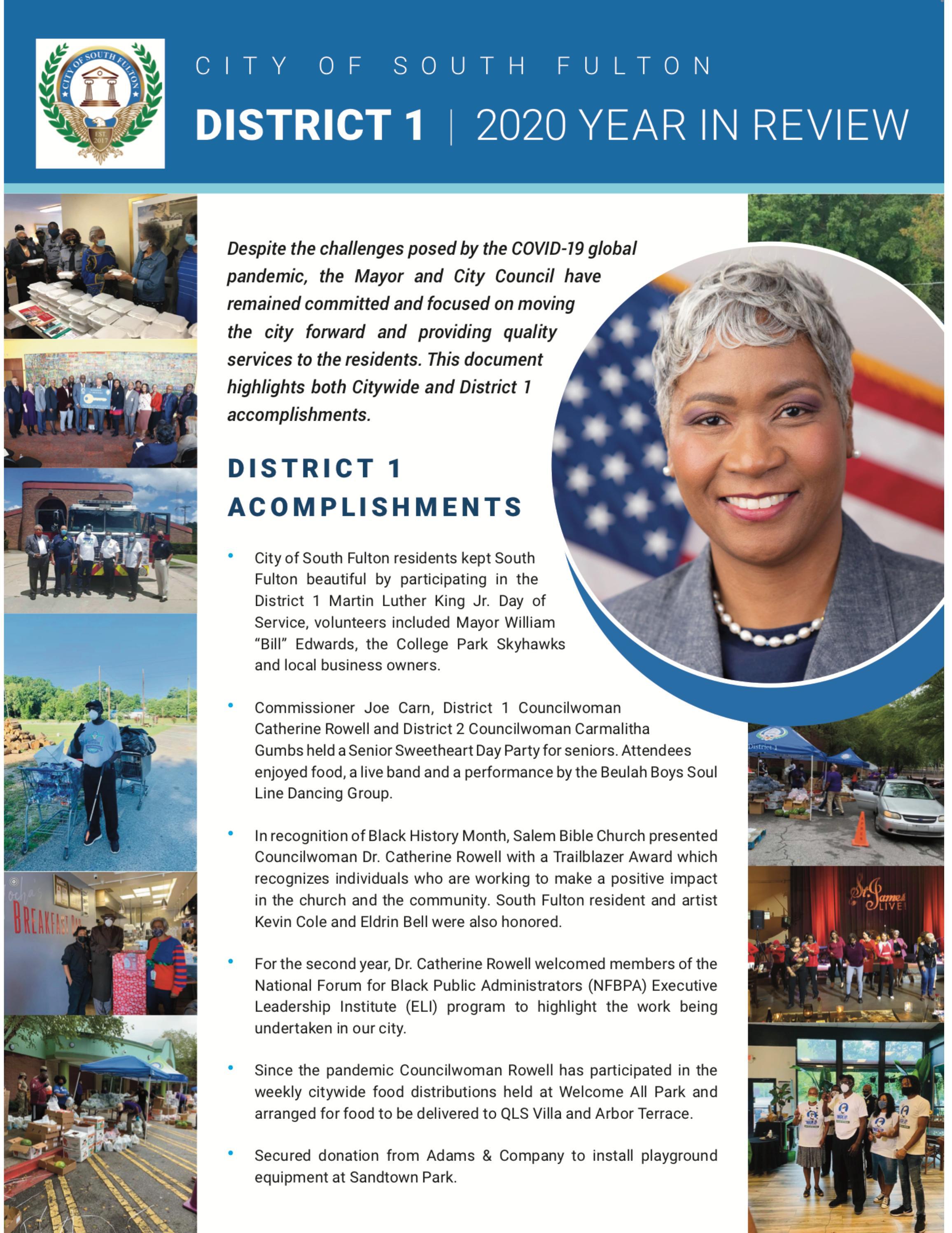 2020 COSF District 1 Year in Review by Councilwoman Catherine Rowell ...