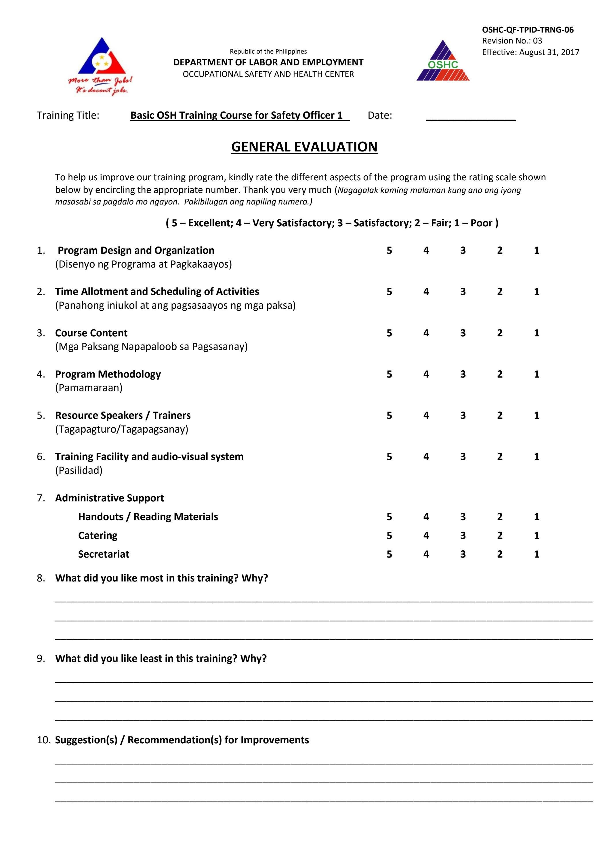 General Evaluation Form by LearnPH - Issuu