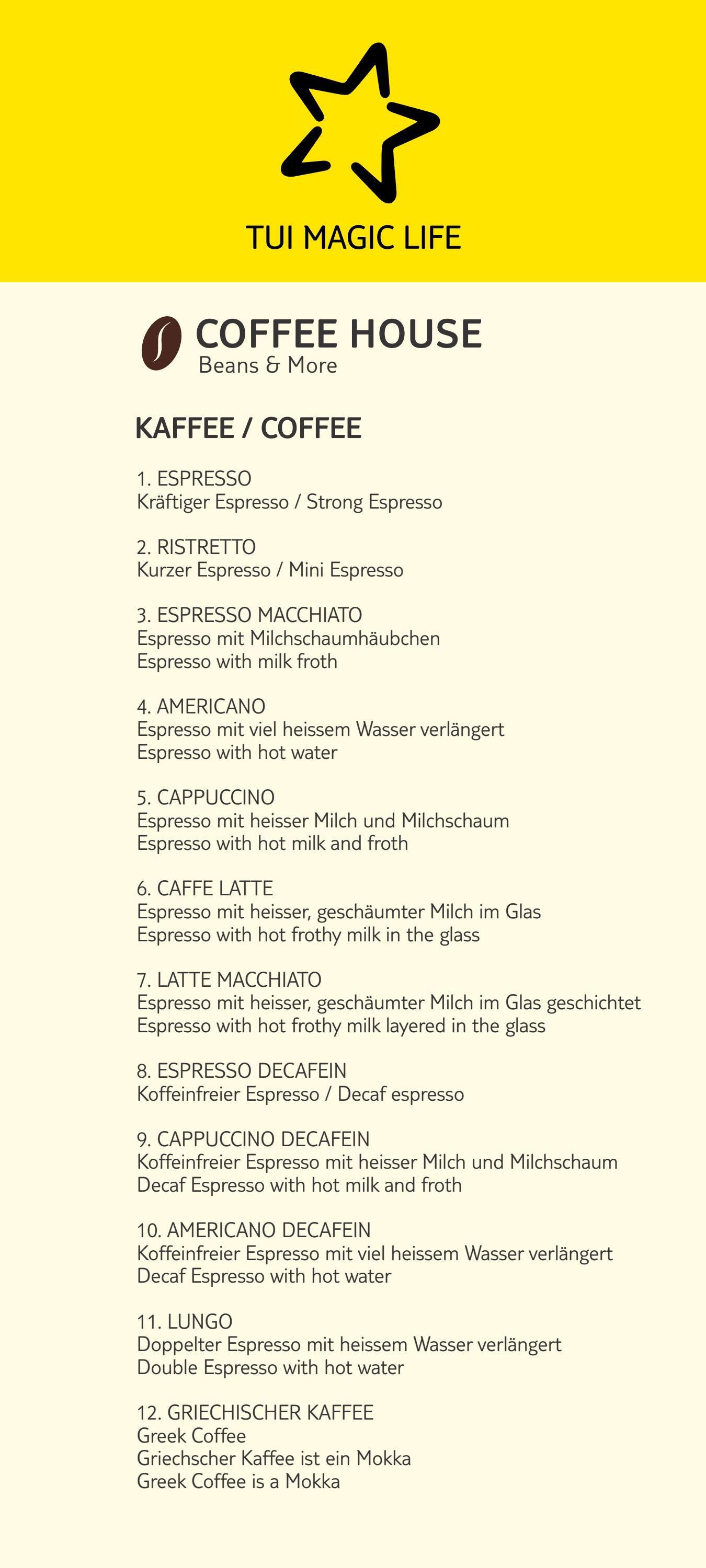 TUI Magic Life - Coffee House Menu 2022 by ΚΕΝΤΡΟ ΓΡΑΦΙΚΩΝ ΤΕΧΝΩΝ - Issuu