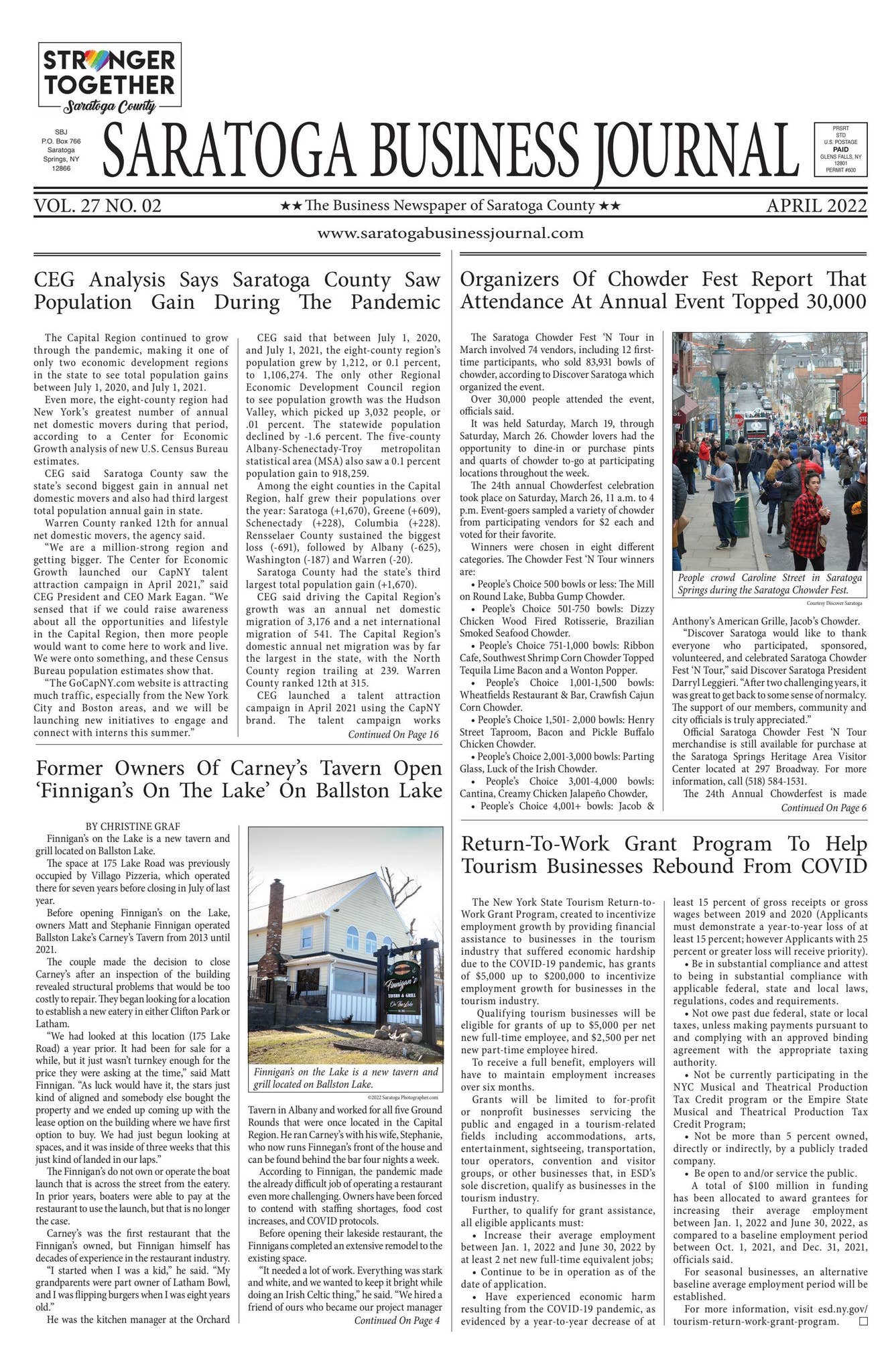 Saratoga Business Journal - April 2022 by Saratoga & Glens Falls ...