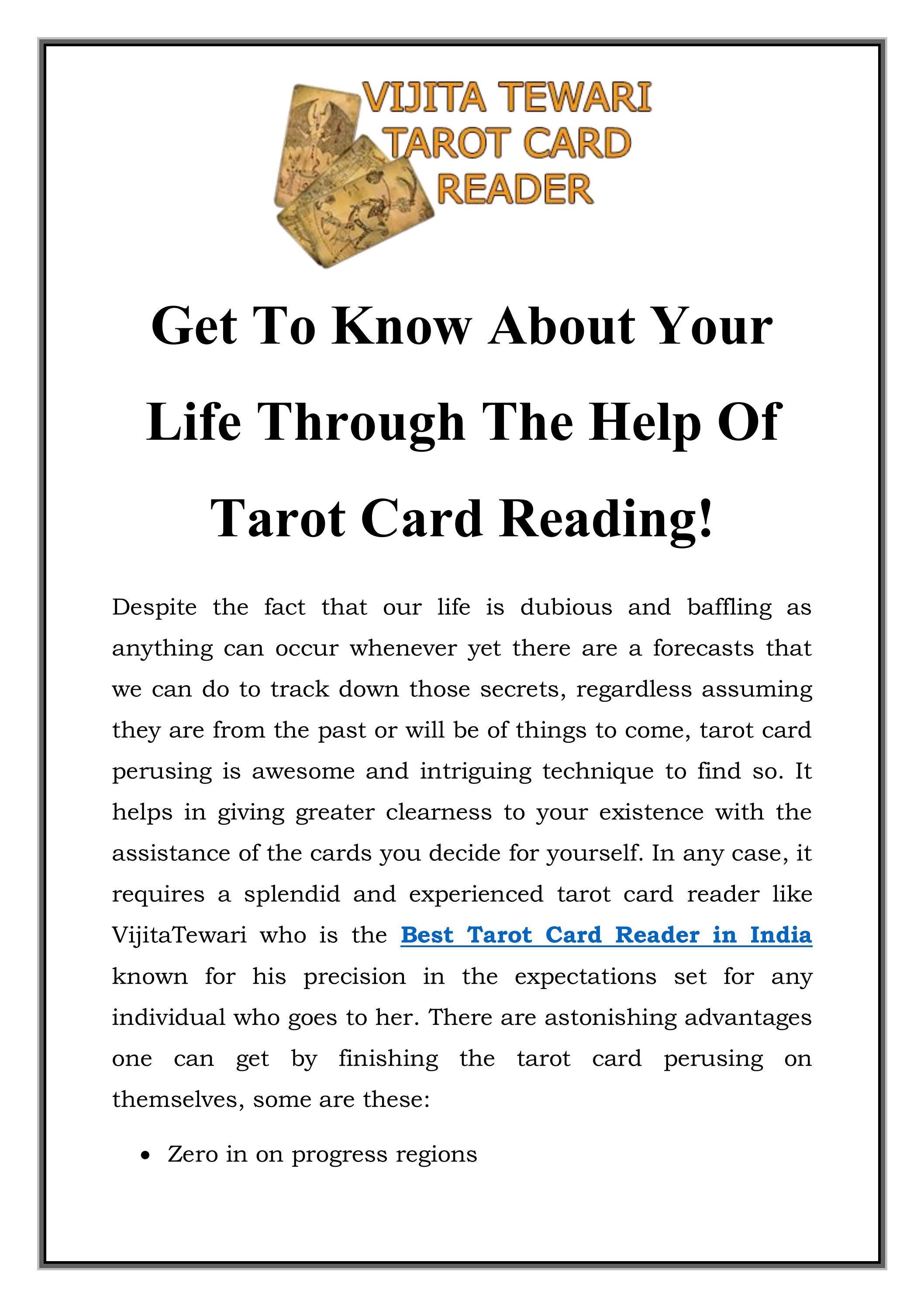Best Tarot Card Reader in India Call-+91-9833592253 by Vijita Tewari ...