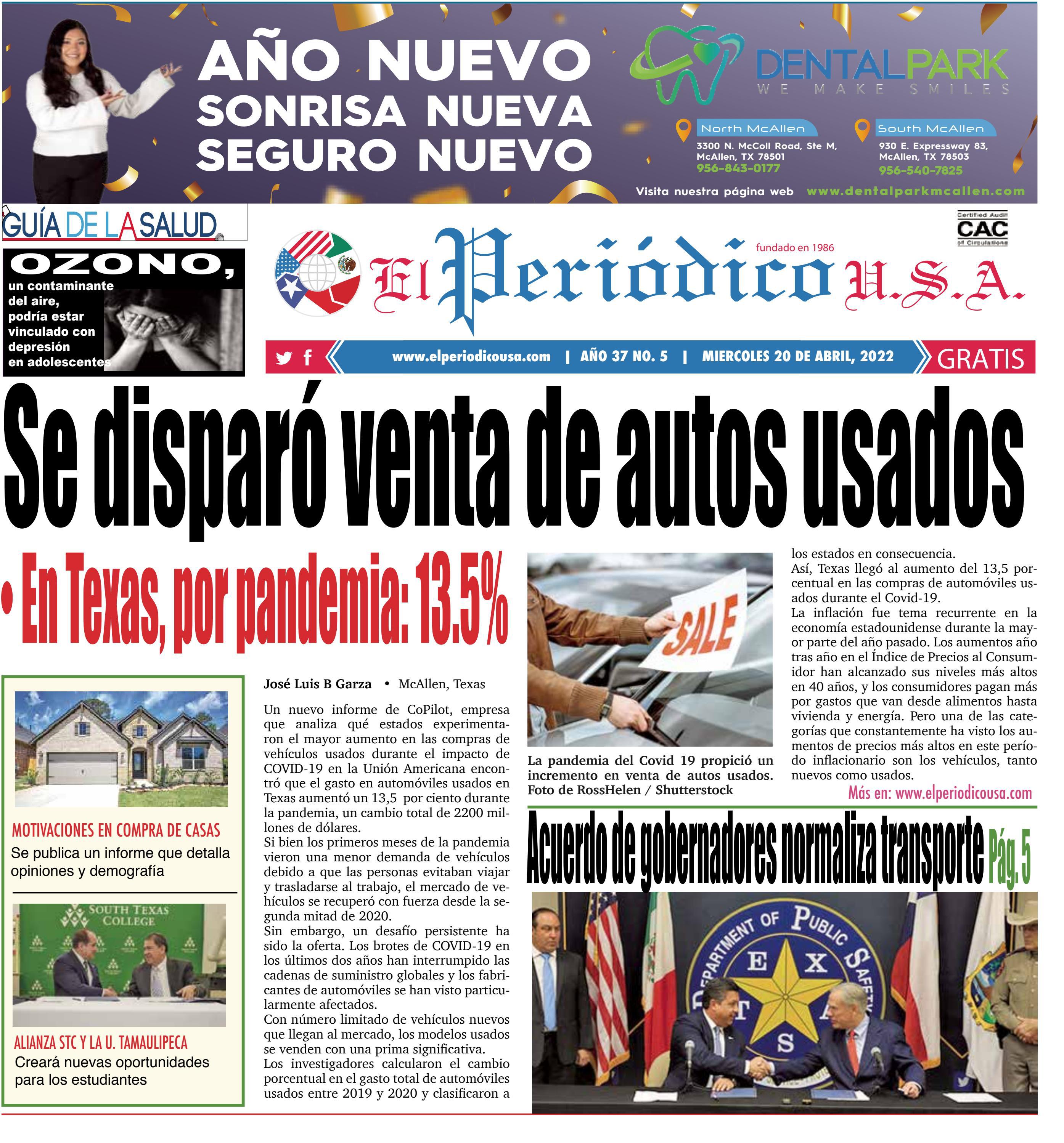 El Periódico USA, Miércoles 20 de Abril, 2022 by El Periodico U.S.A ...