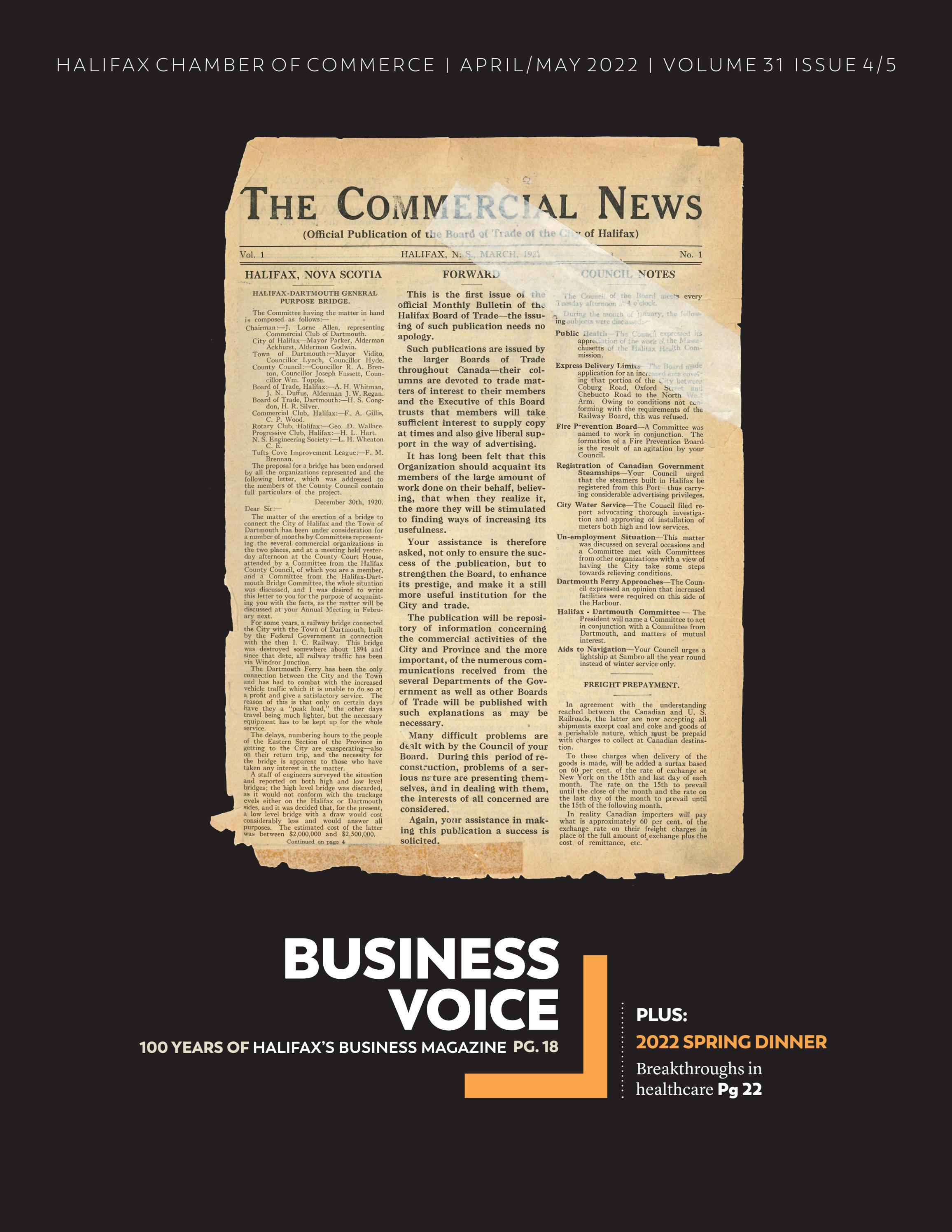 Business Voice Magazine (April / May 2022) by Halifax Chamber - Issuu
